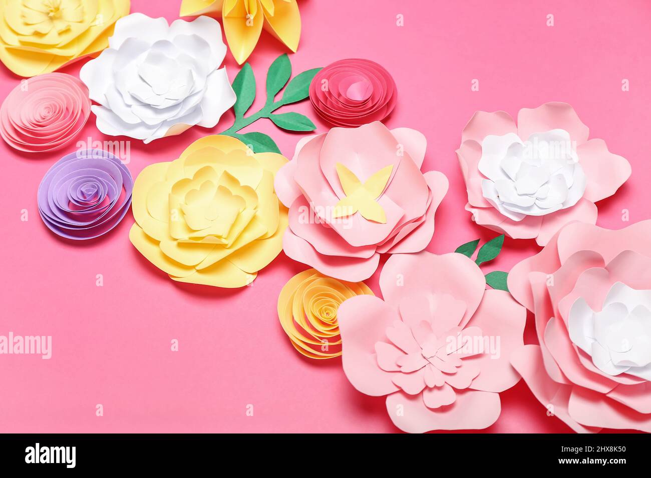 Beautiful handmade paper flowers hi-res stock photography and images ...
