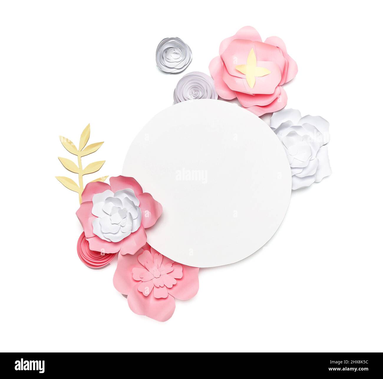 Flowers composition paper blank Cut Out Stock Images & Pictures - Alamy