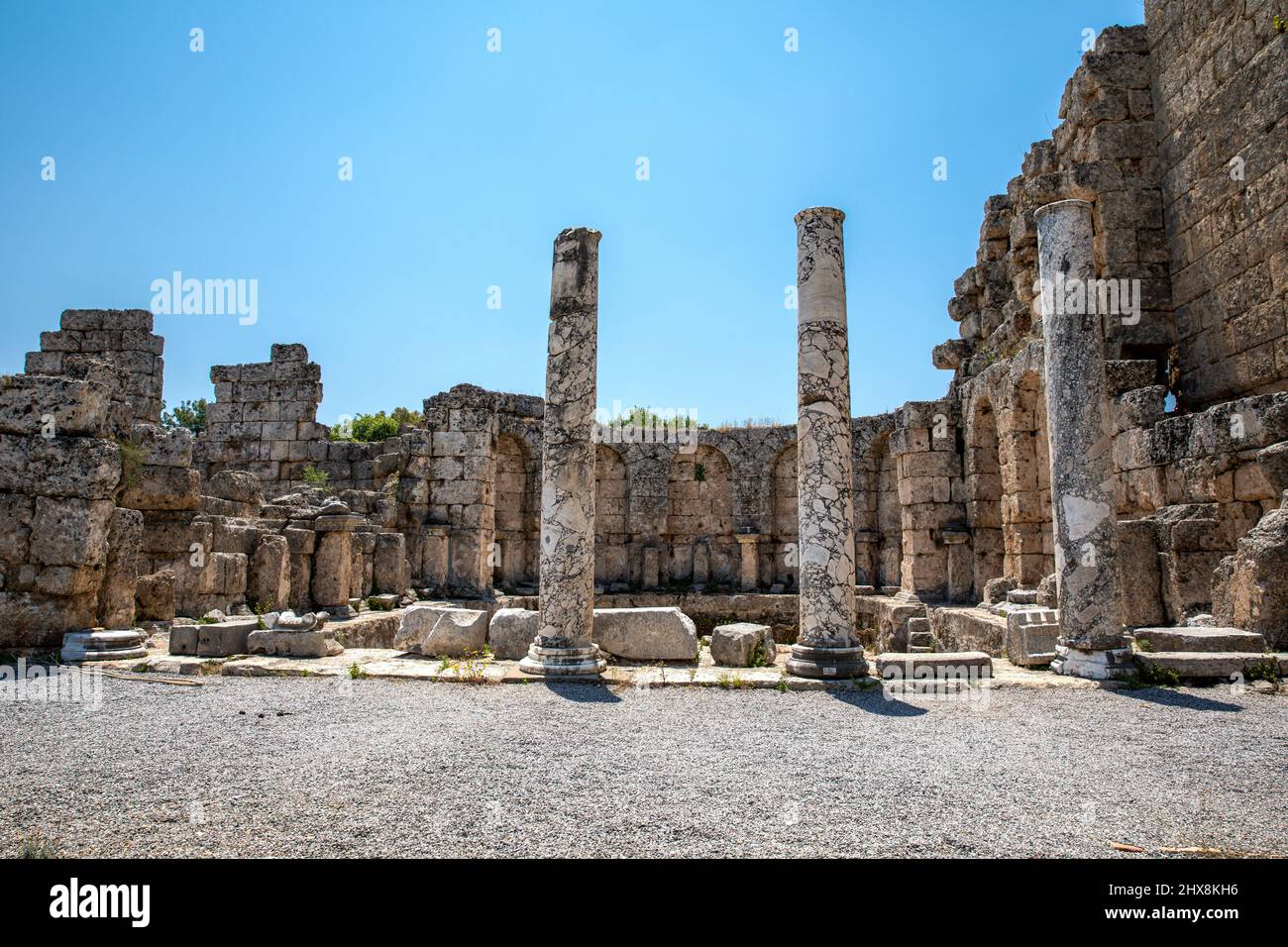 Perge ancient city ruins, Aksu, Antalya, Turkey Stock Photo - Alamy
