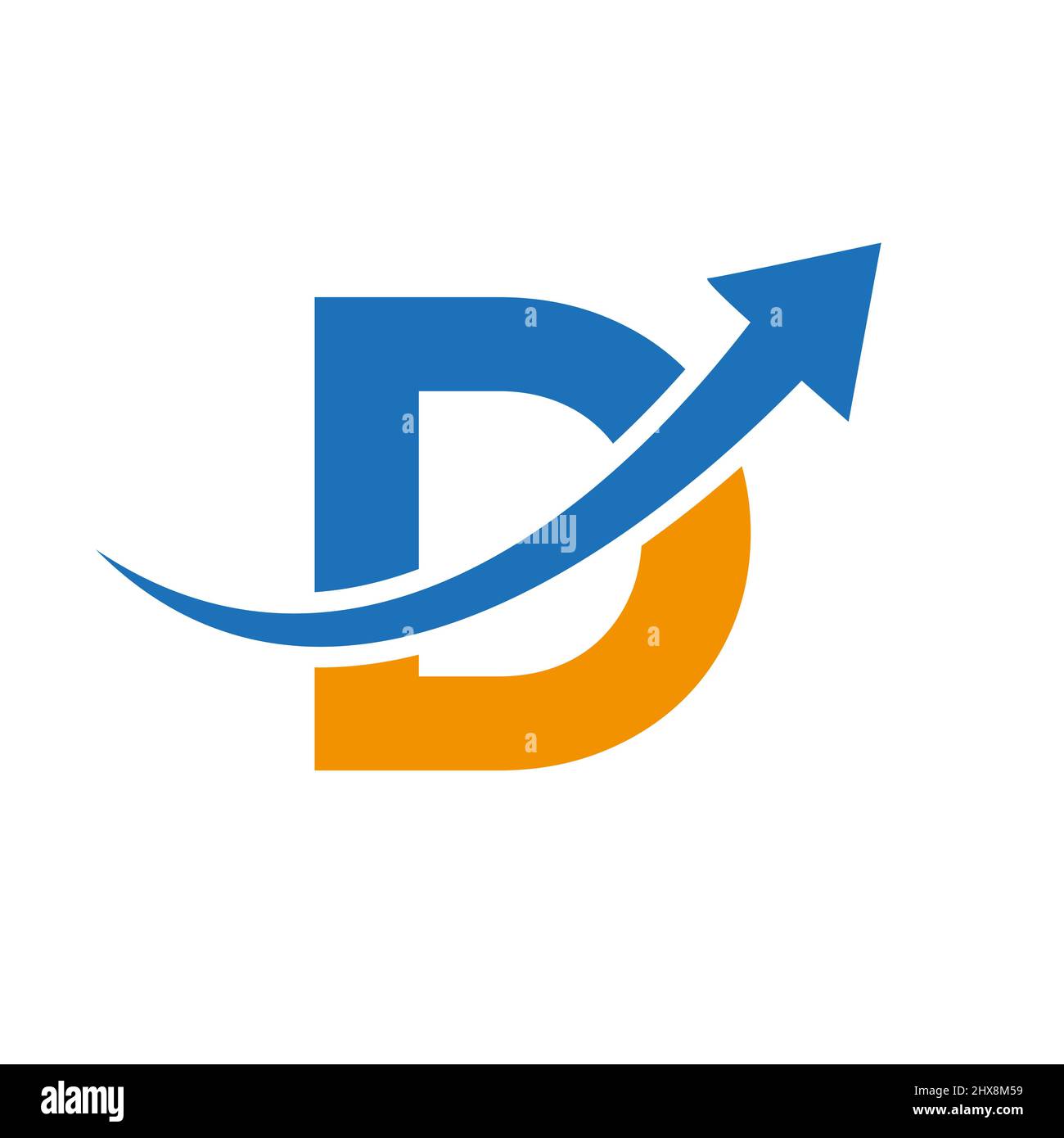 Finance Logo With D Letter Concept. Marketing And Financial Business ...