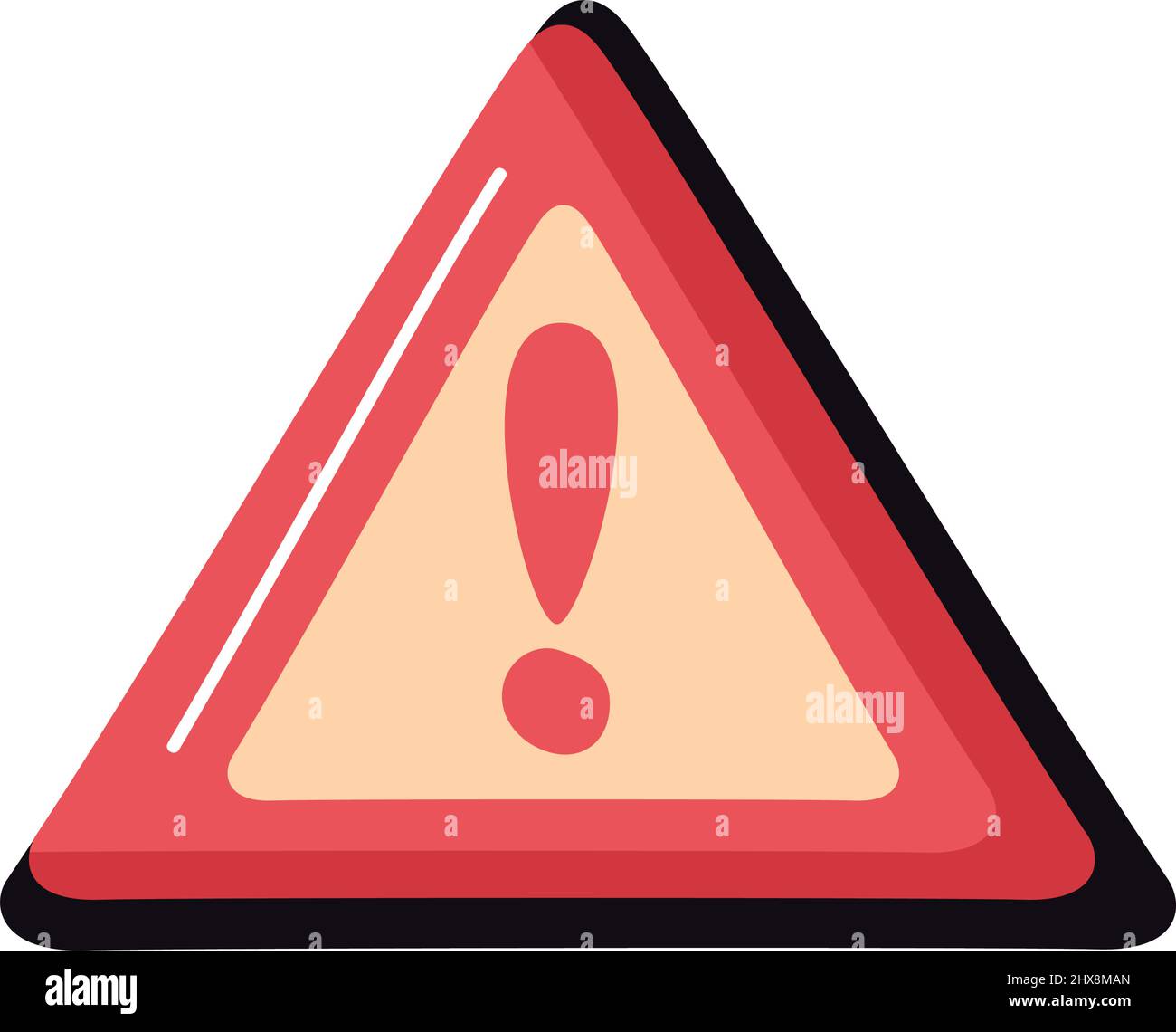 alert triangle signal isolated icon Stock Vector Image & Art - Alamy