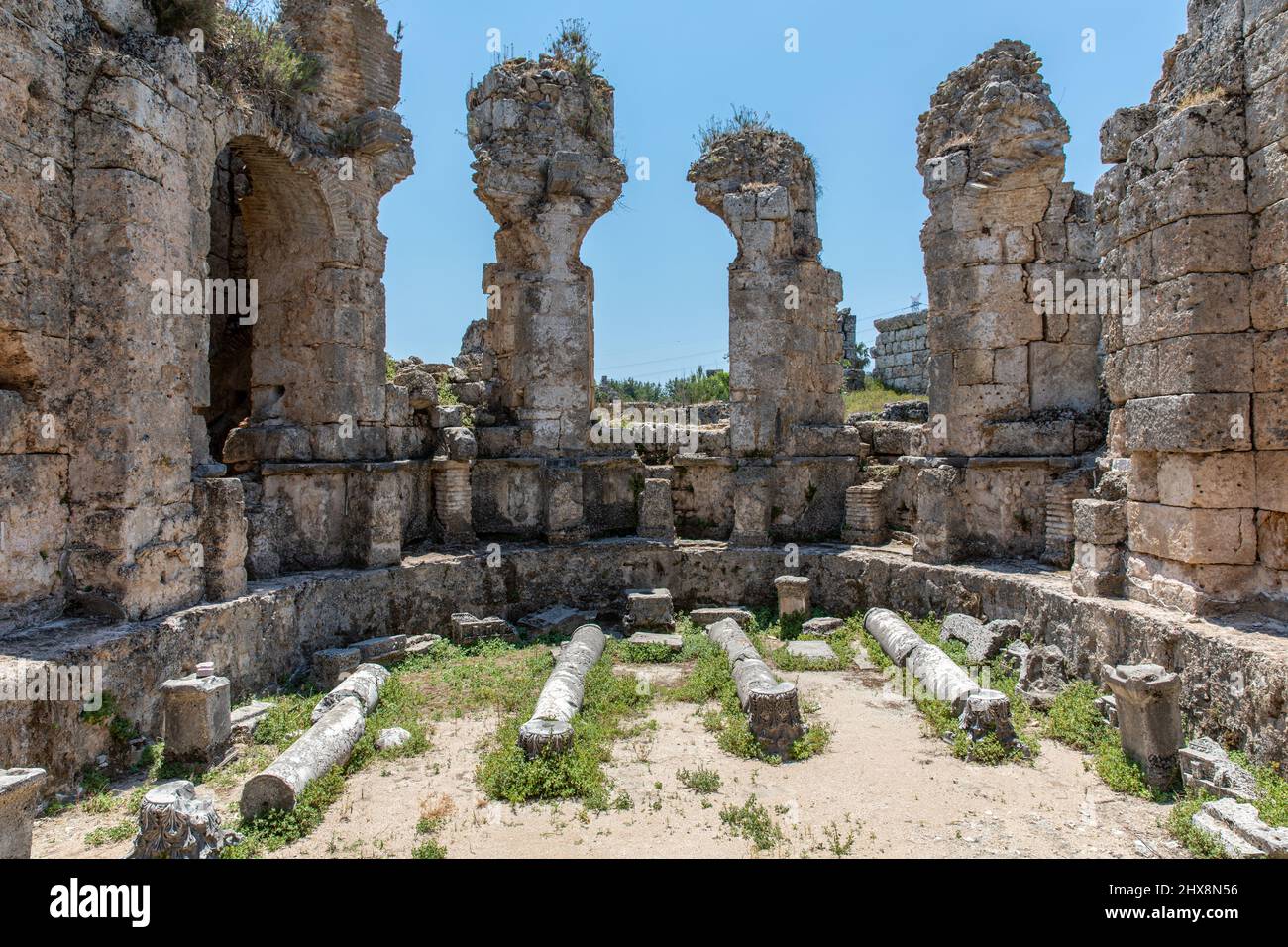 Perge ancient city ruins, Aksu, Antalya, Turkey Stock Photo - Alamy