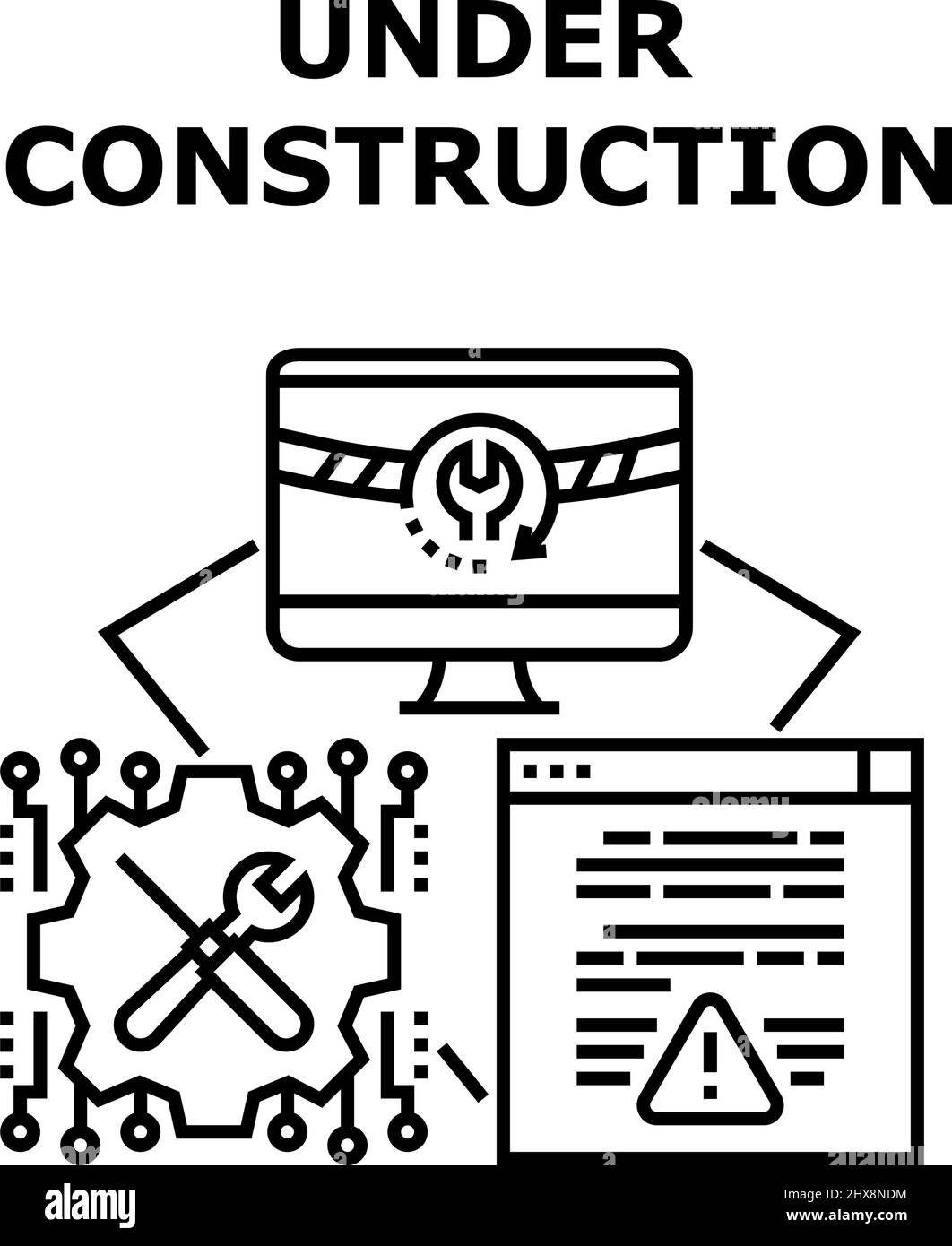 Under Construction Vector Concept Illustration Stock Vector Image & Art ...
