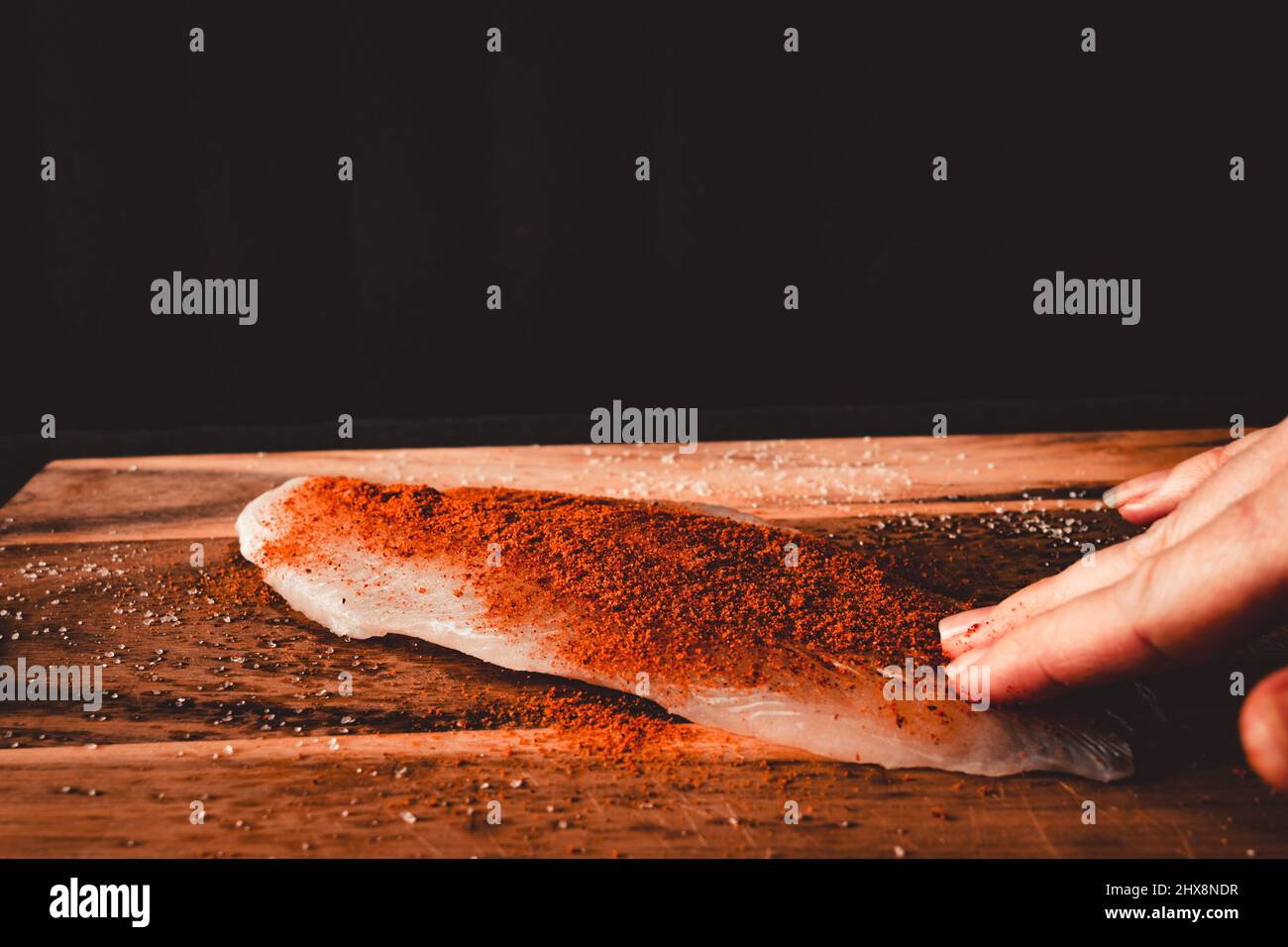 Seasoned fish and vegetables Stock Photo - Alamy
