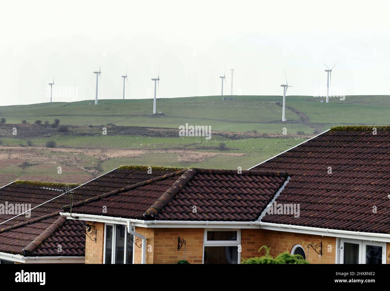 The village of Gilfach Goch near Tonyrefail, which is suurounded by ...