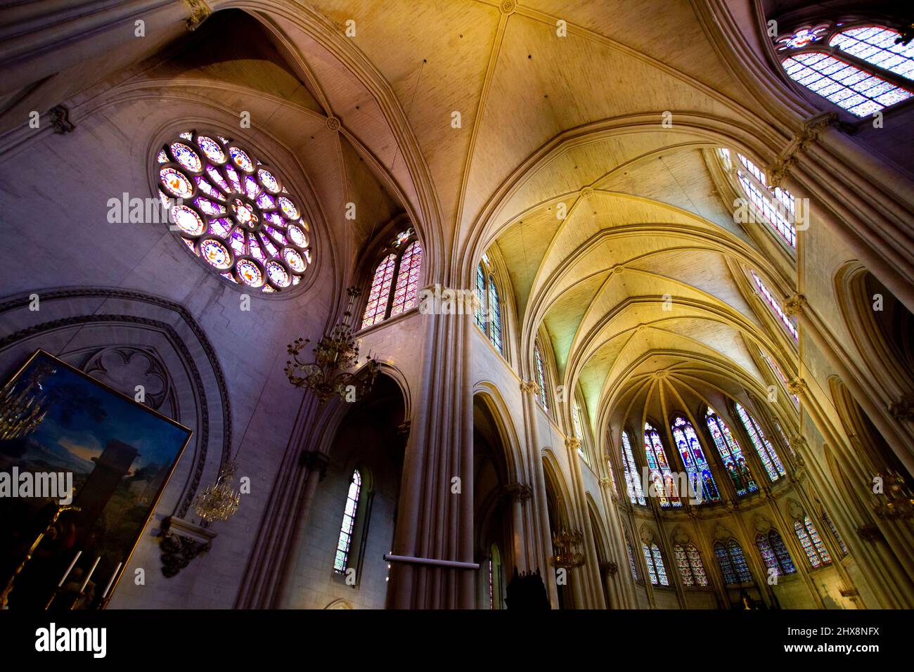 Cathedral interior in France Stock Photo - Alamy