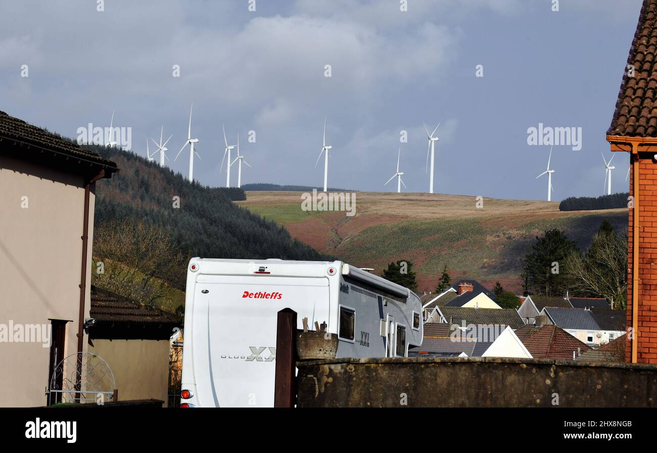 The village of Gilfach Goch near Tonyrefail, which is suurounded by ...