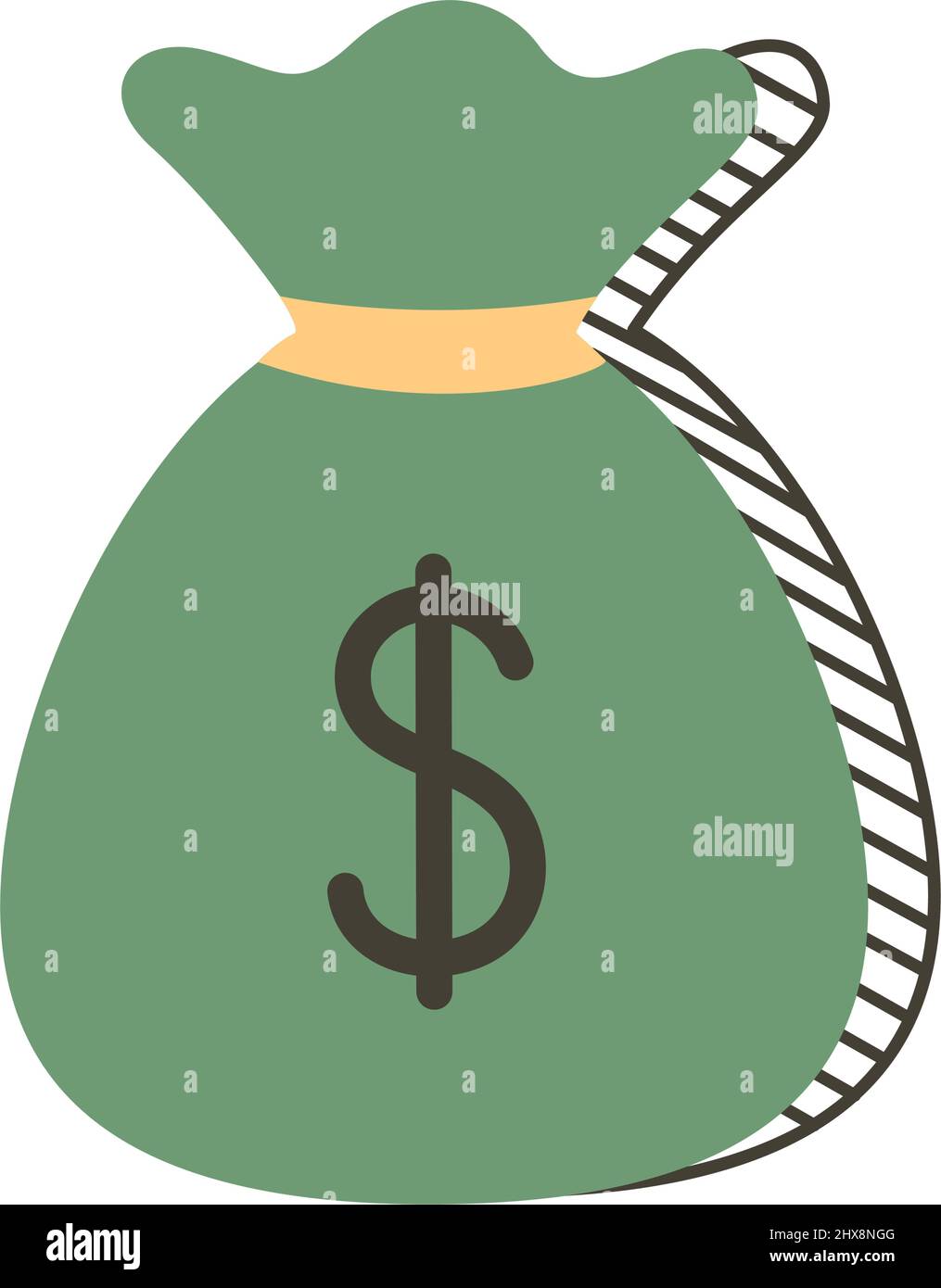 green money bag financial icon Stock Vector Image & Art - Alamy