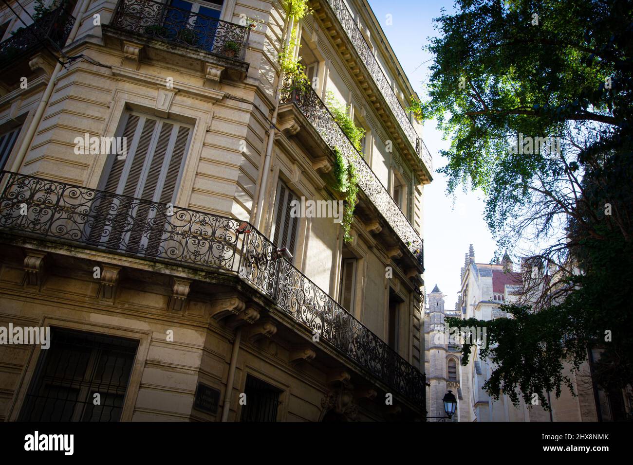 French building balcony Stock Photo - Alamy