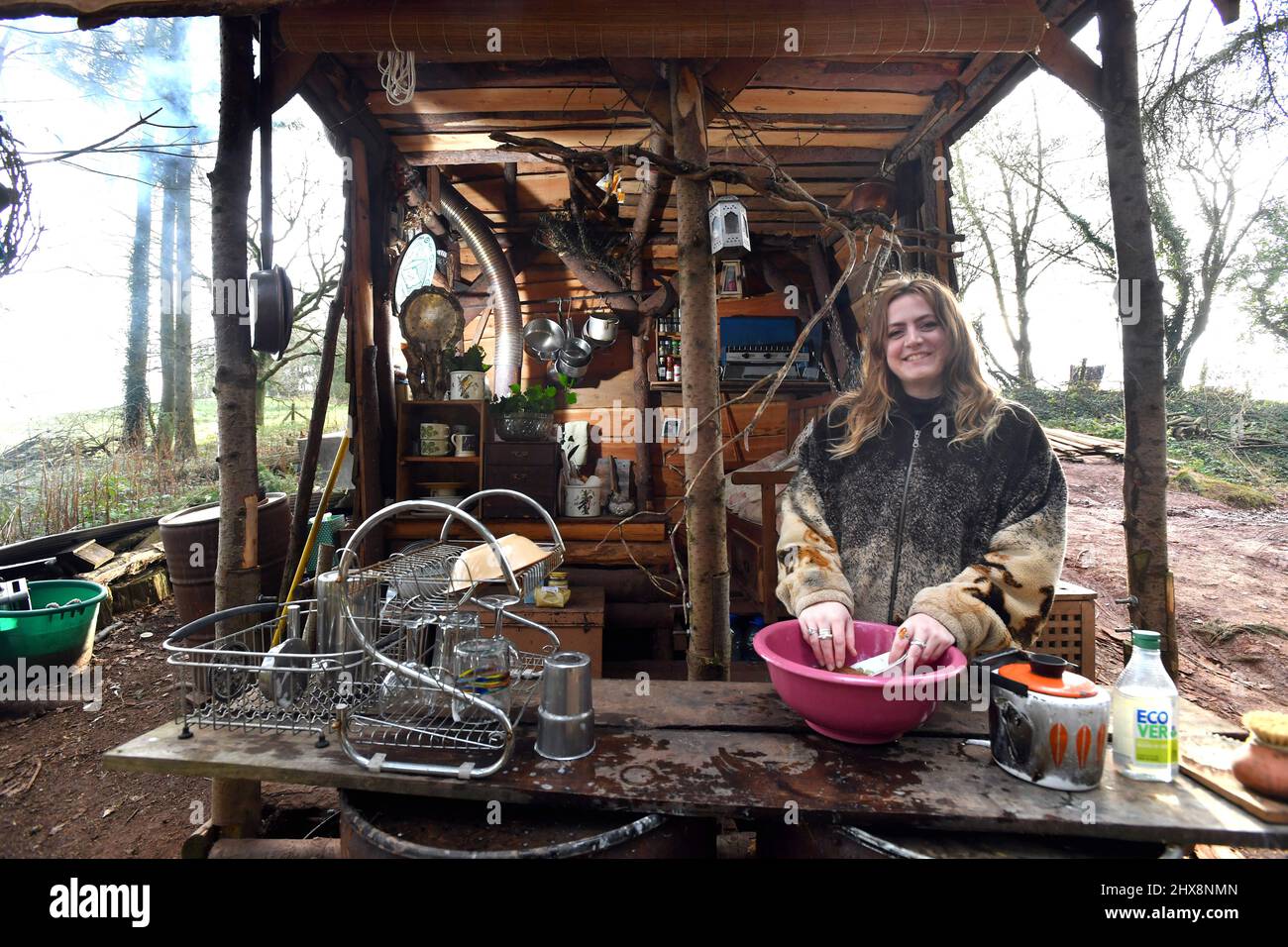Abergavenny couple live off grid for £25 per month Stock Photo - Alamy