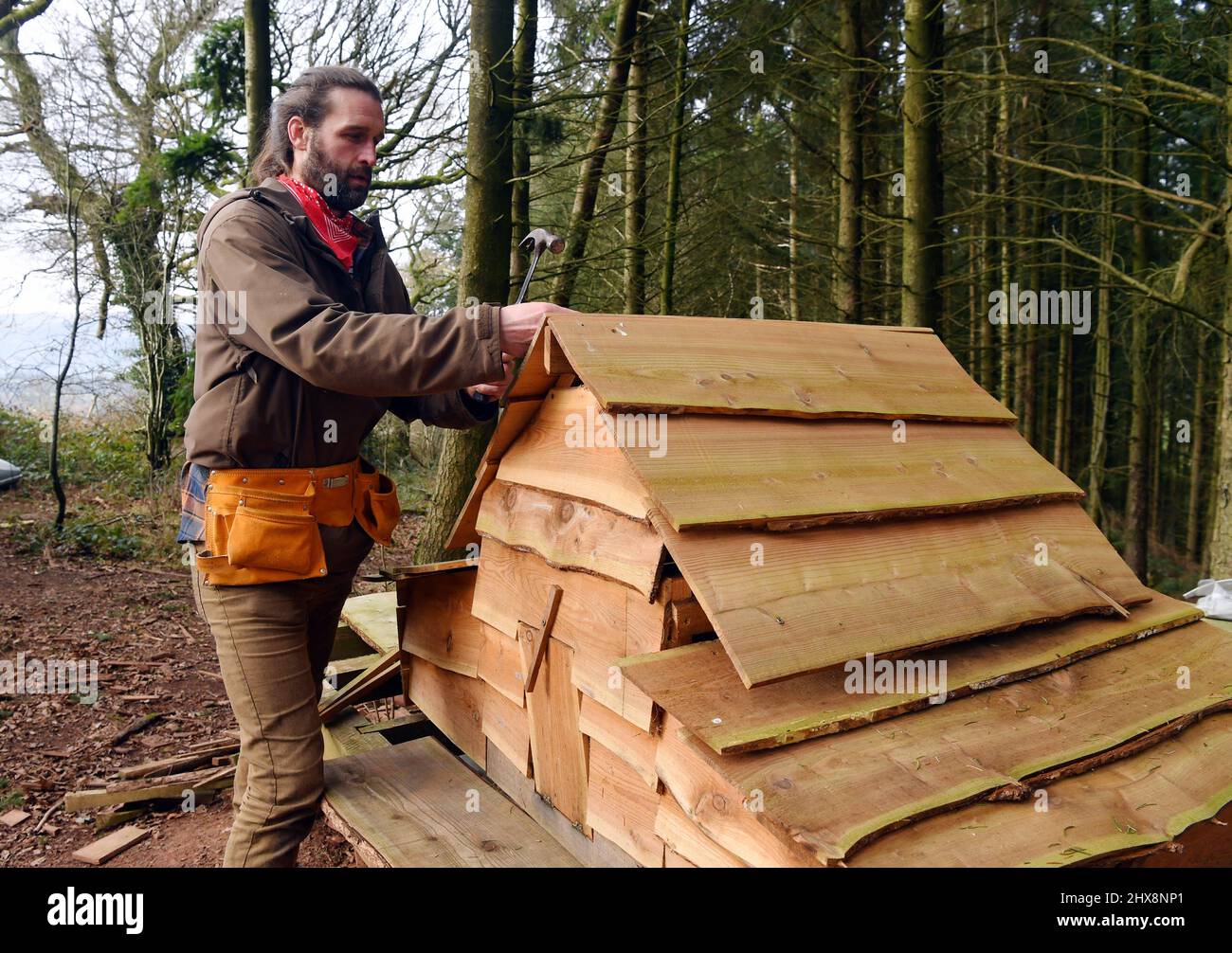Abergavenny couple live off grid for £25 per month Stock Photo - Alamy
