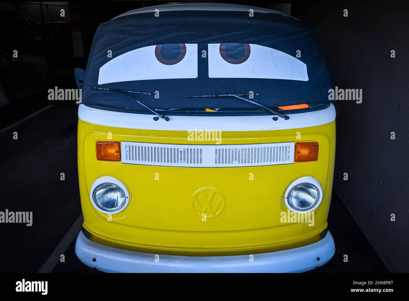 VW micro bus that only has eyes for you Stock Photo - Alamy