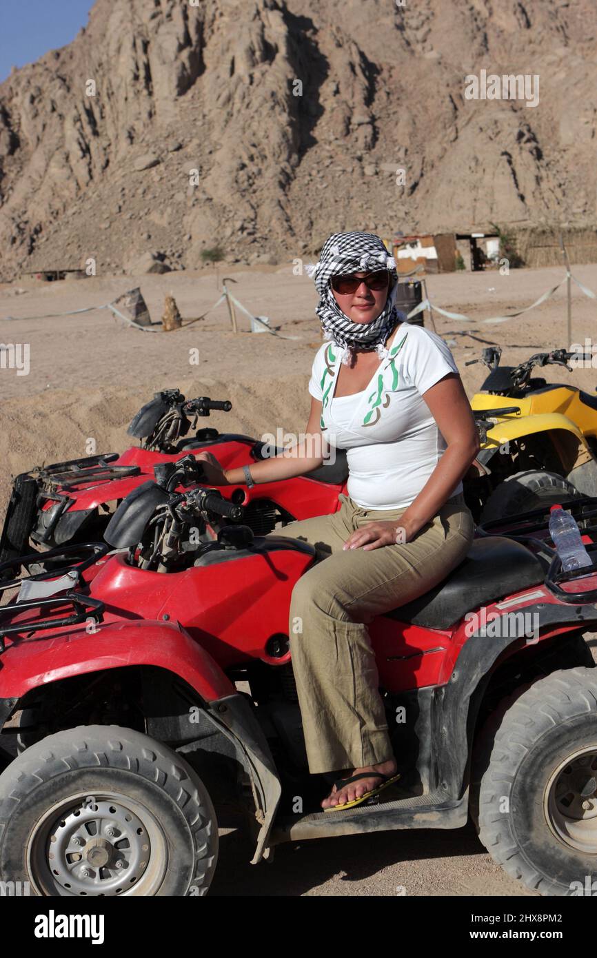 Quad biking through the beautiful Sinai desert, Egypt Stock Photo - Alamy