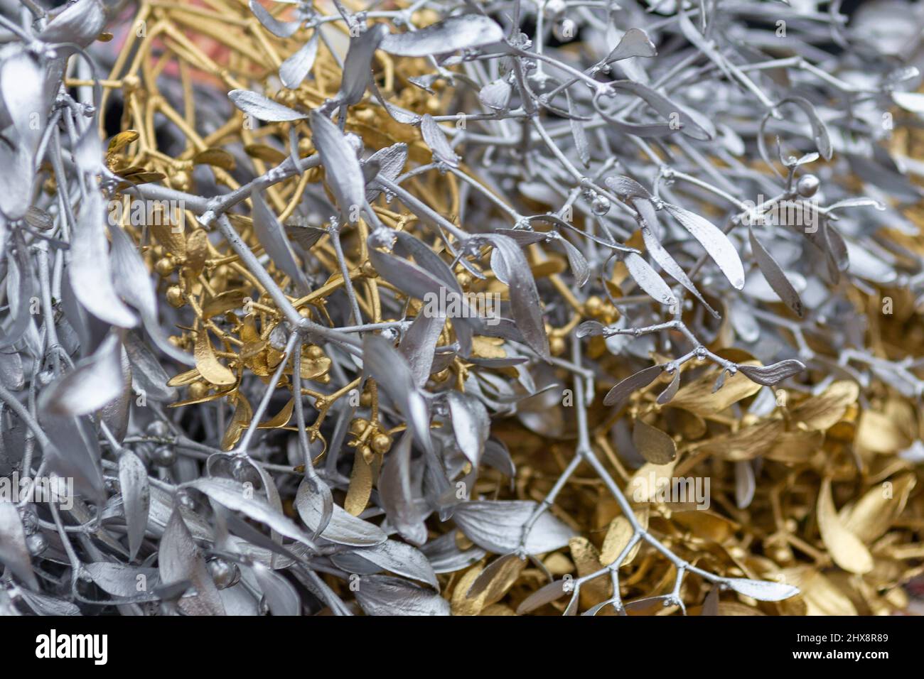 Background created by colored mistletoe Stock Photo - Alamy