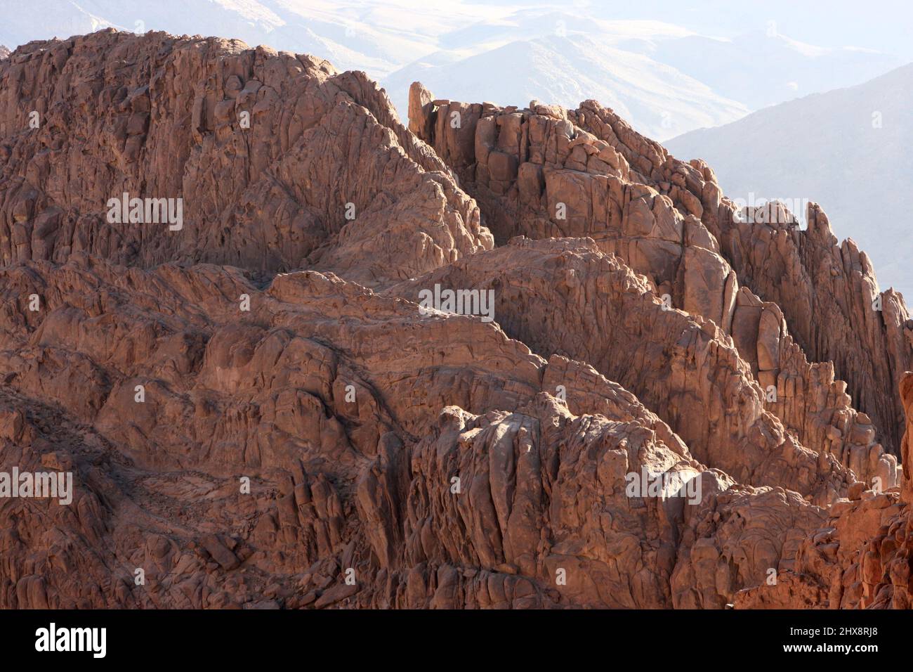 Mount Sinai (Arabic Gebel Musa) is in the middle of the Sinai Peninsula ...