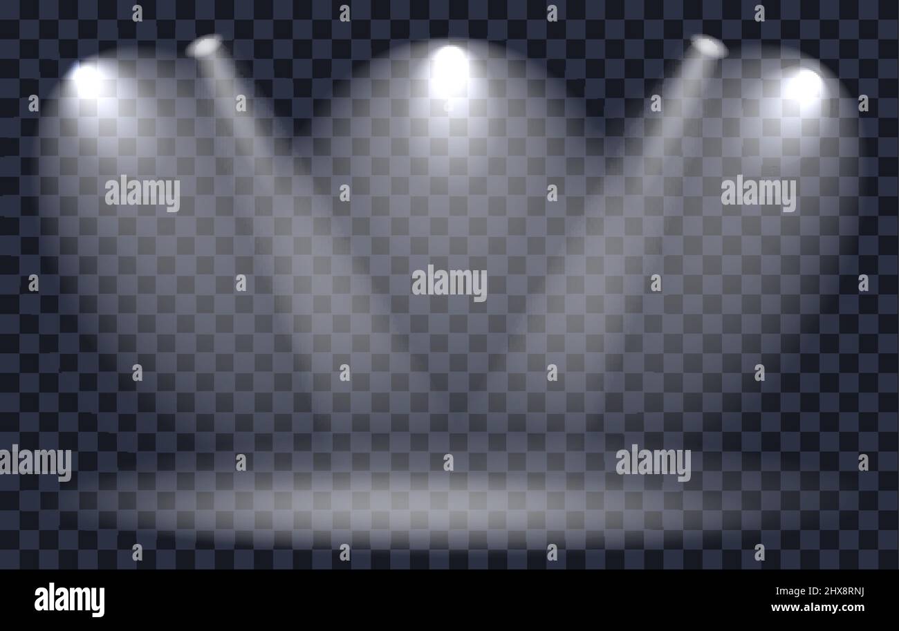 Vector Light Effect Spotlight with Transparent Background Stock Vector ...