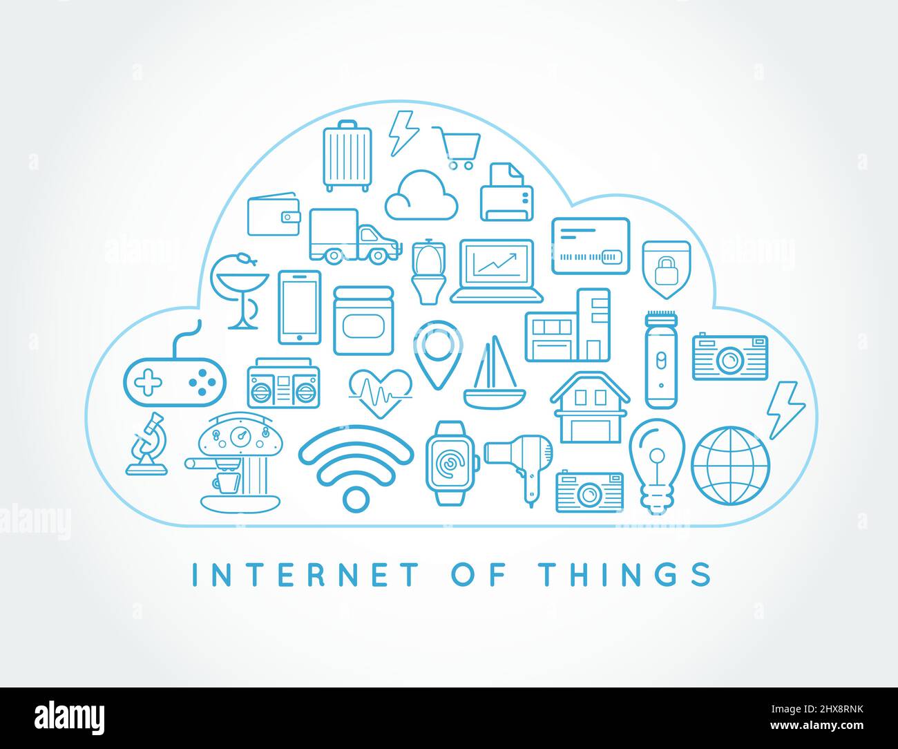 Cloud IOT Internet of Things Smart Home Vector Quality Design with ...