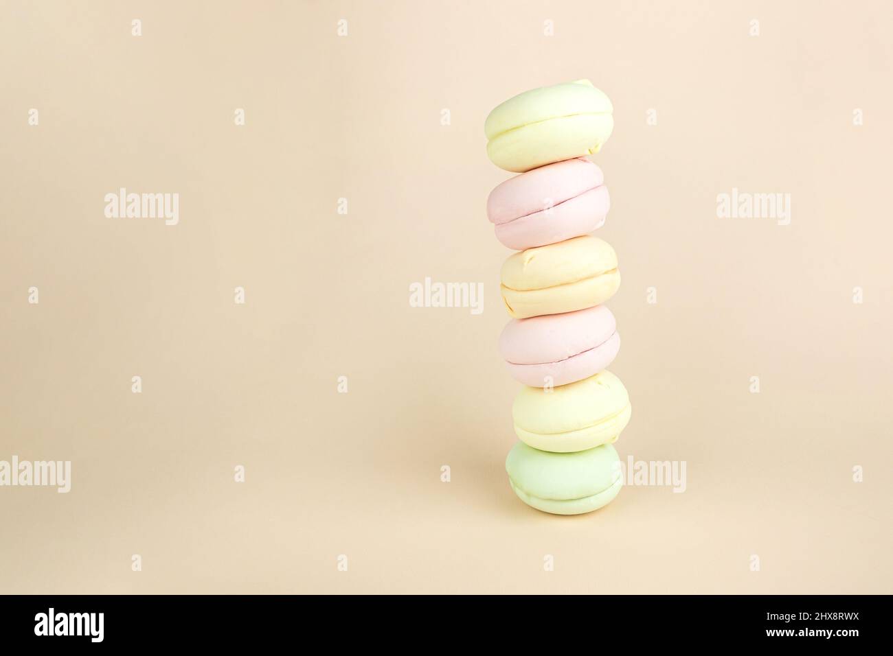 Multi Colored Stacked Up marshmallows looks like French Macarons ...