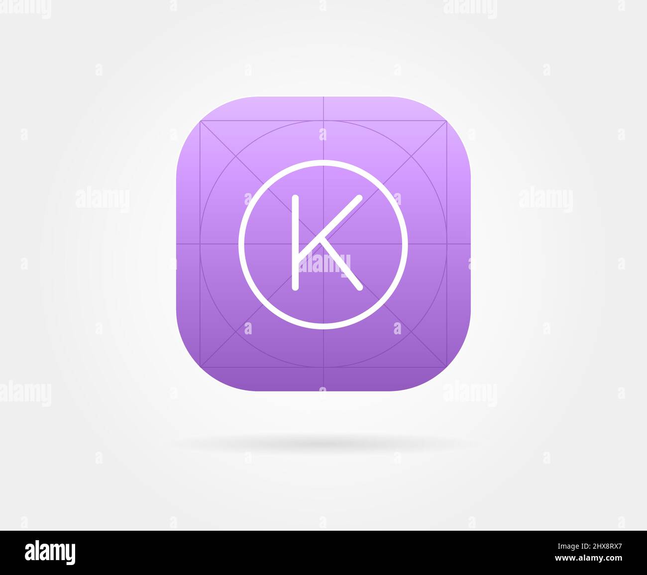 App Icon Template with Guidelines. Vector Fresh Colour Stock Vector ...