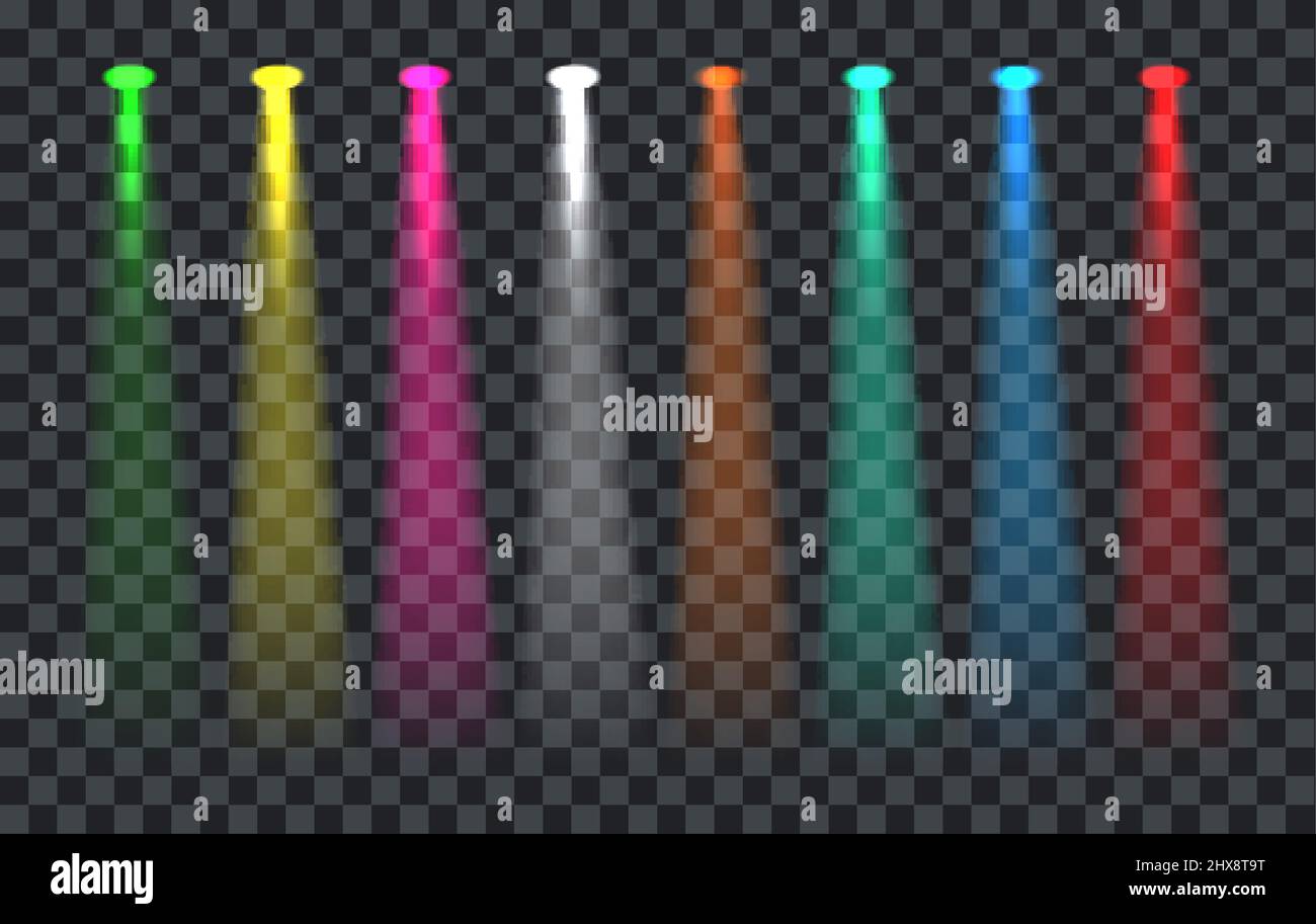 Vector Light Effect Spotlight with Transparent Background Stock Vector ...