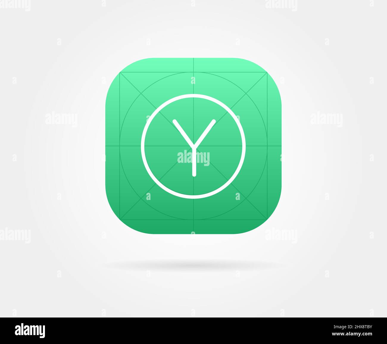 App Icon Template with Guidelines. Vector Fresh Colour Stock Vector ...