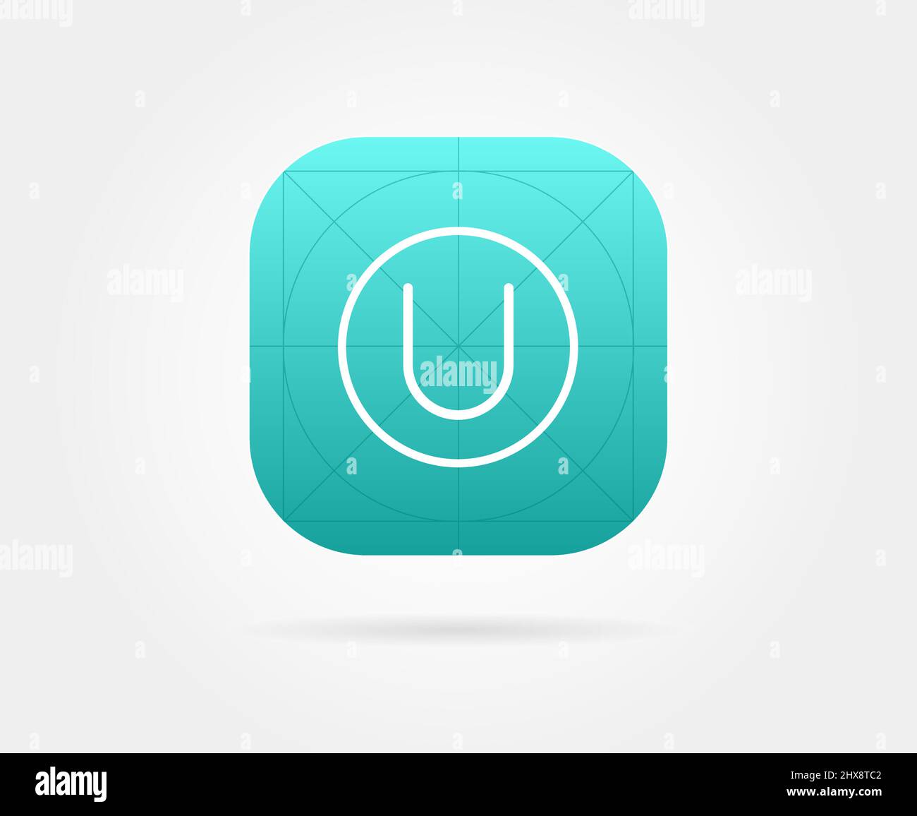 App Icon Template with Guidelines. Vector Fresh Colour Stock Vector ...