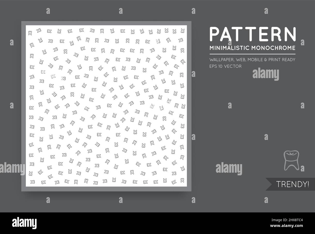 Vector White Abstract Background with Seamless Random Black Monochrome ...