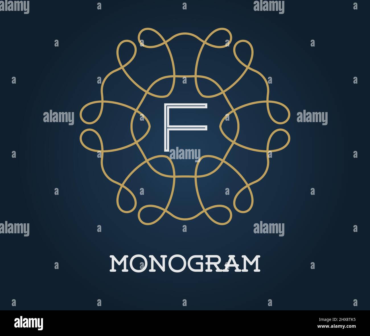 Monogram Design Template with Letter Vector Illustration Premium ...