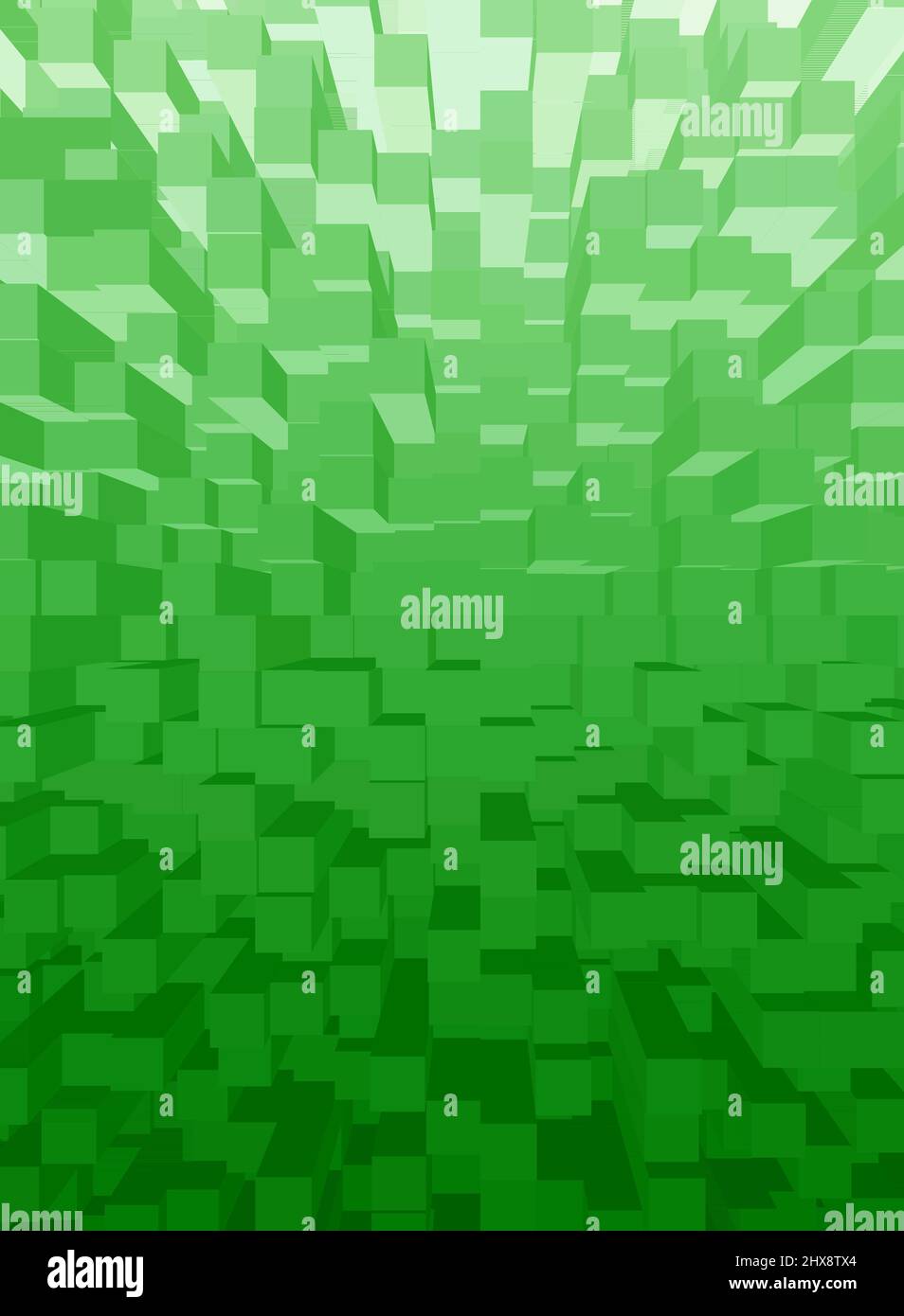 Illustration of Gradient Green 3D Cubes for Abstract Background Stock ...