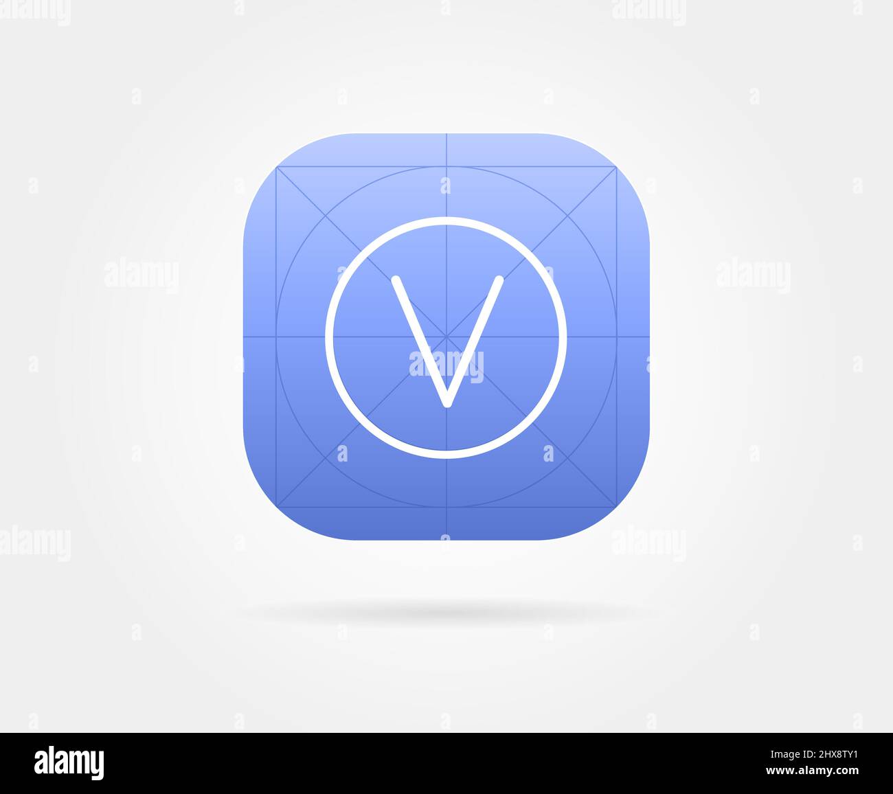 App Icon Template with Guidelines. Vector Fresh Colour Stock Vector ...