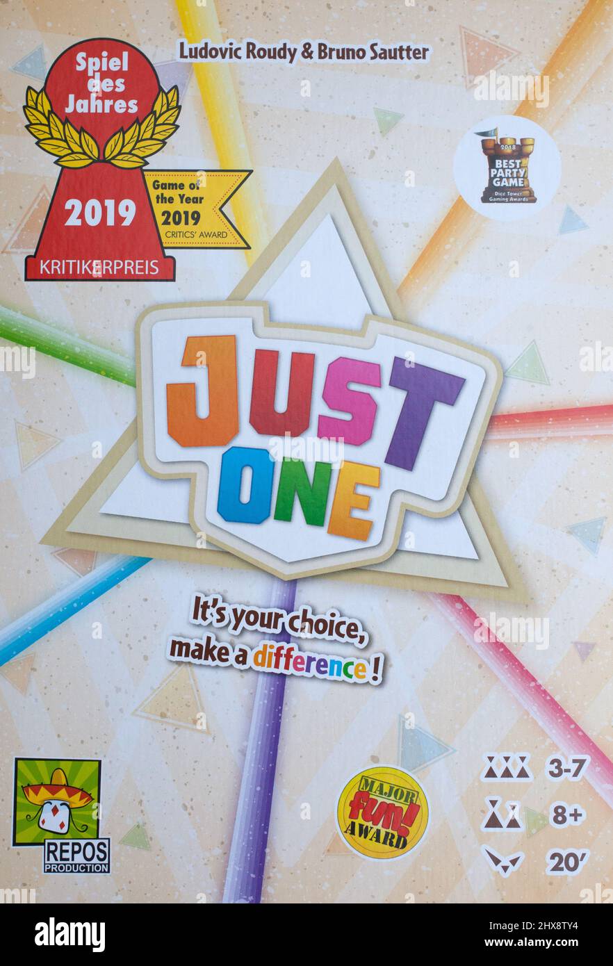 The board game, Just One Stock Photo - Alamy