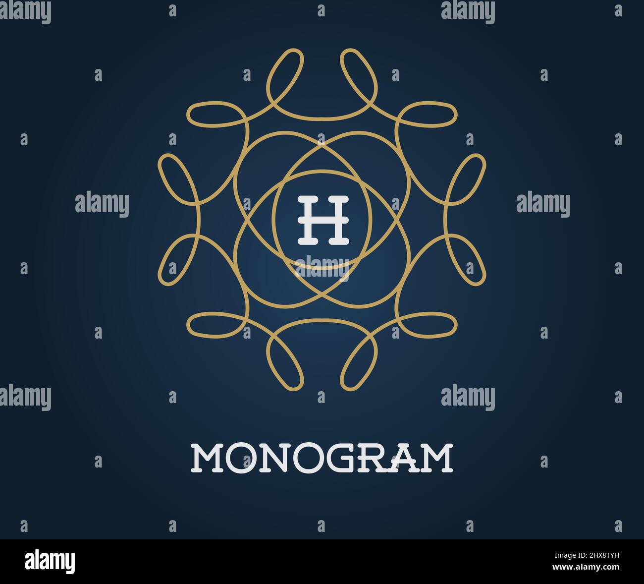 Monogram Design Template with Letter Vector Illustration Premium ...