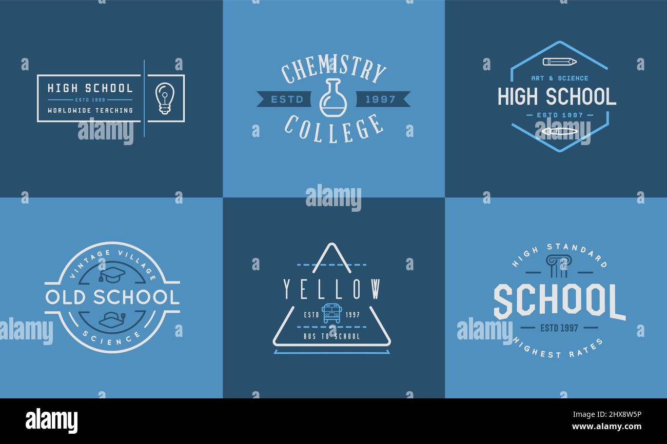 Set of Vector School or College Identity Elements can be used as Logo ...