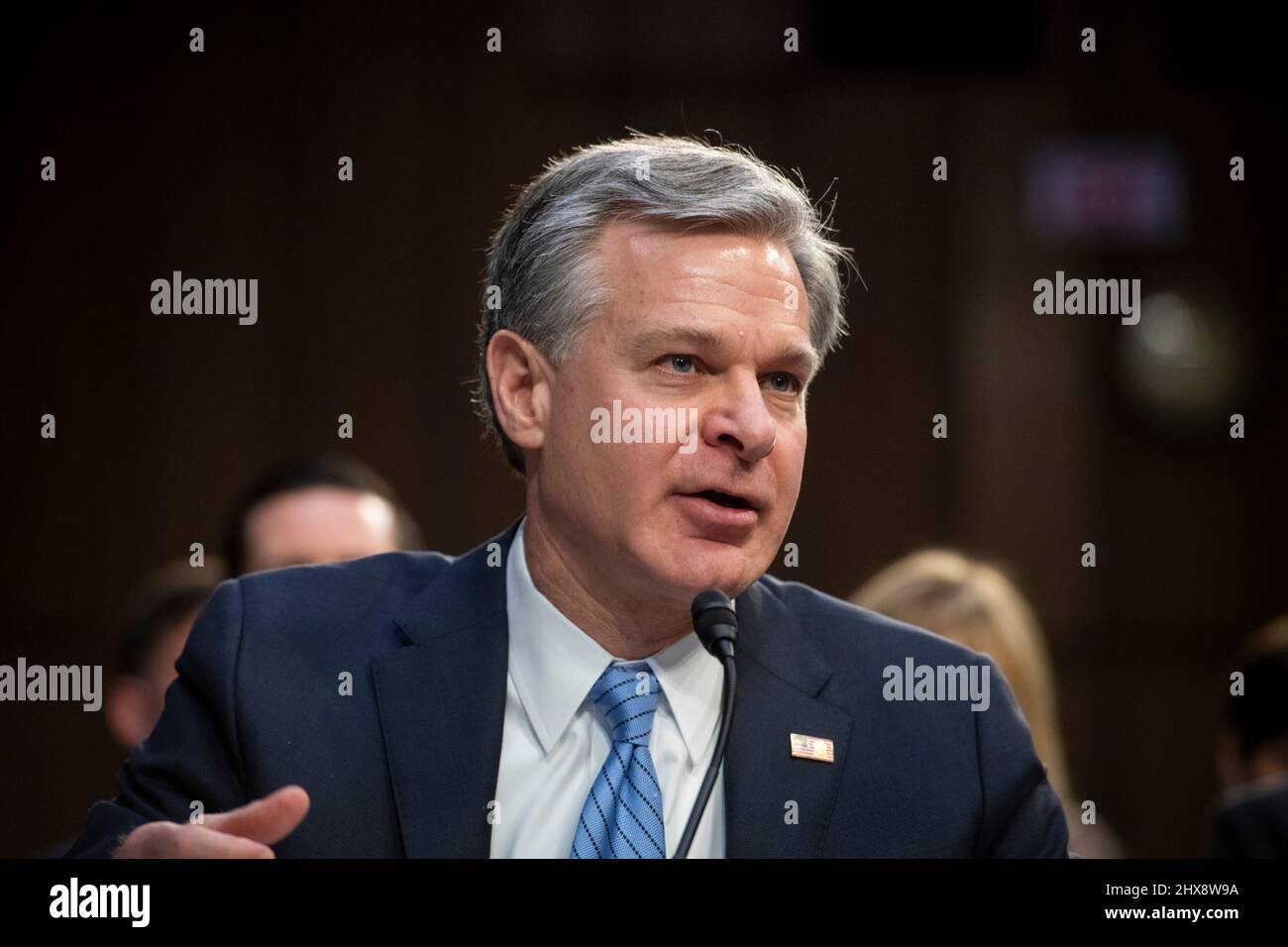 Washington DC, USA. 10th Mar, 2022. Christopher Wray, Director, Federal ...