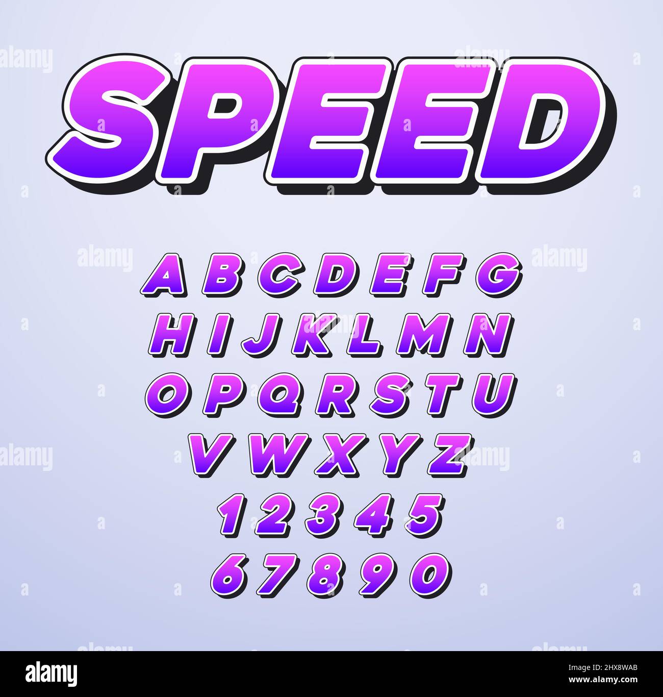 Vector Speed Racing Sport Italic Font with Letters and Numbers Stock ...