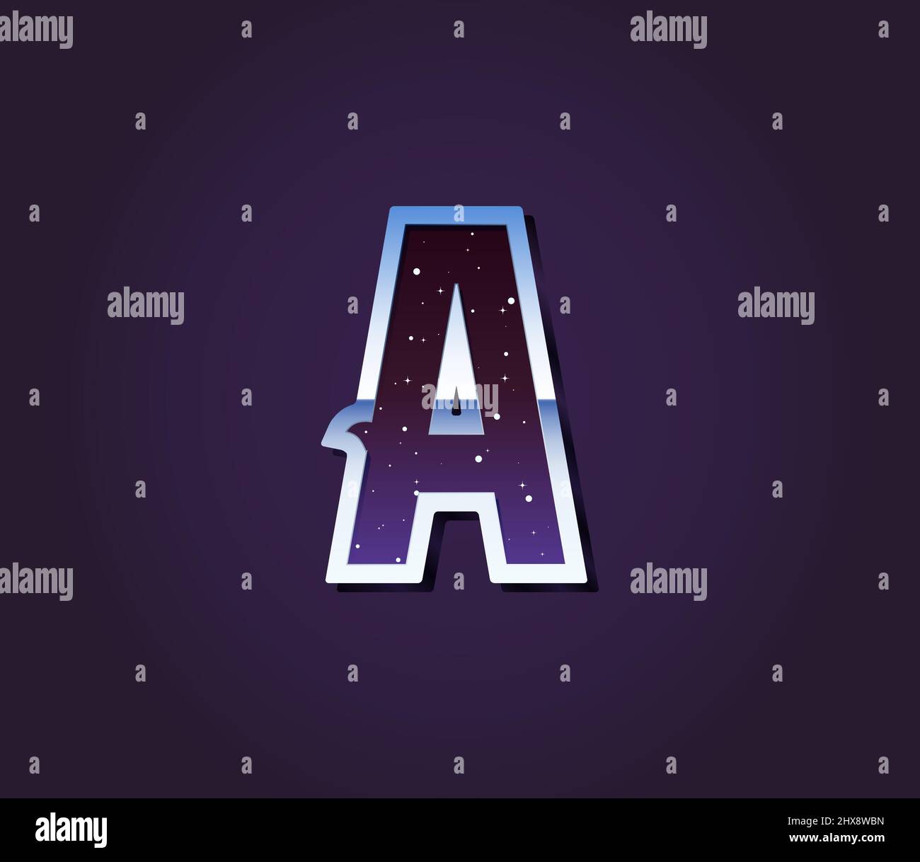 Universe 80s Retro Sci-Fi Font Alphabet Vector Stock Vector Image & Art ...