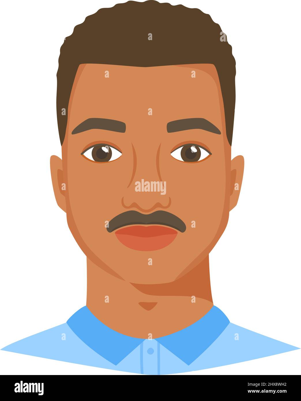 Front view young black Stock Vector Images - Alamy