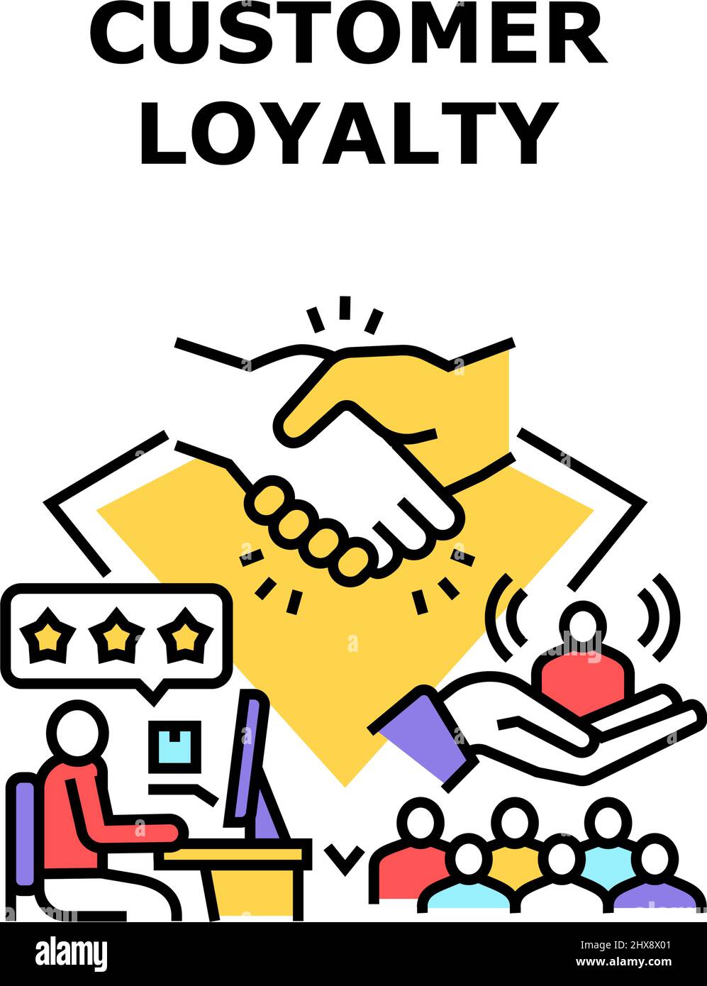 Customer Loyalty Vector Concept Color Illustration Stock Vector Image ...