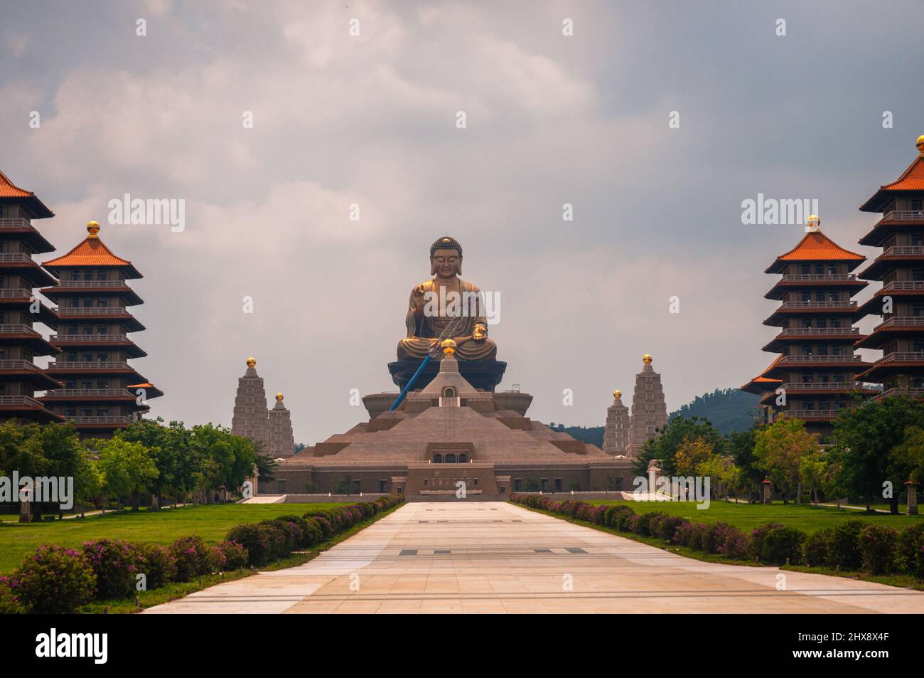 Fo Guang Shan Monastery in Kaohsiung, Taiwan. Big Buddha Statue in the ...