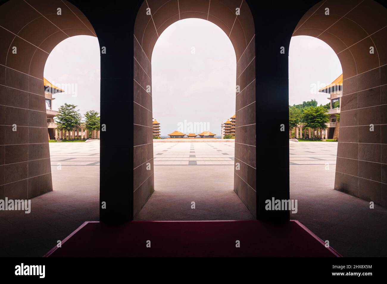 Entry gate of Fo Guang Shan Monastery in Kaohsiung, Taiwan Stock Photo ...