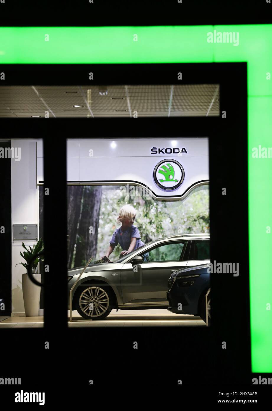 Skoda car dealership, Linköping, Sweden Stock Photo - Alamy