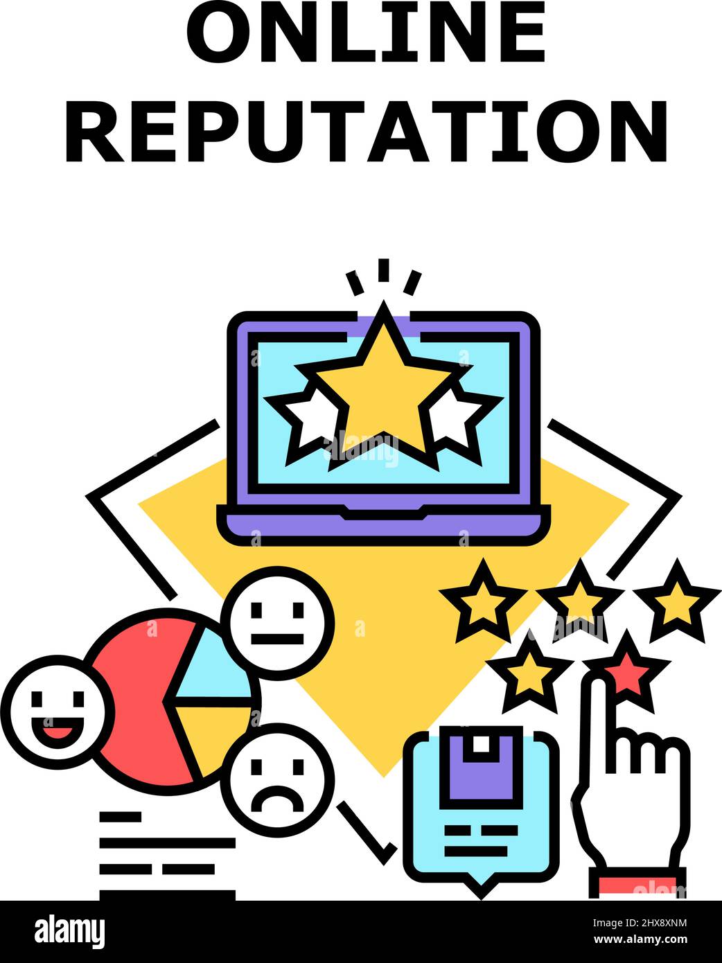 Online Reputation Vector Concept Illustration Stock Vector Image & Art ...