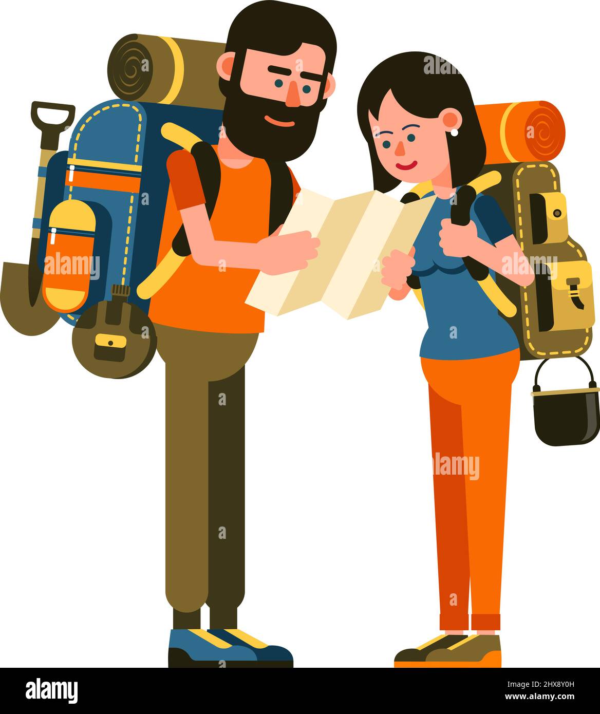 Couple hikers Cut Out Stock Images & Pictures - Alamy