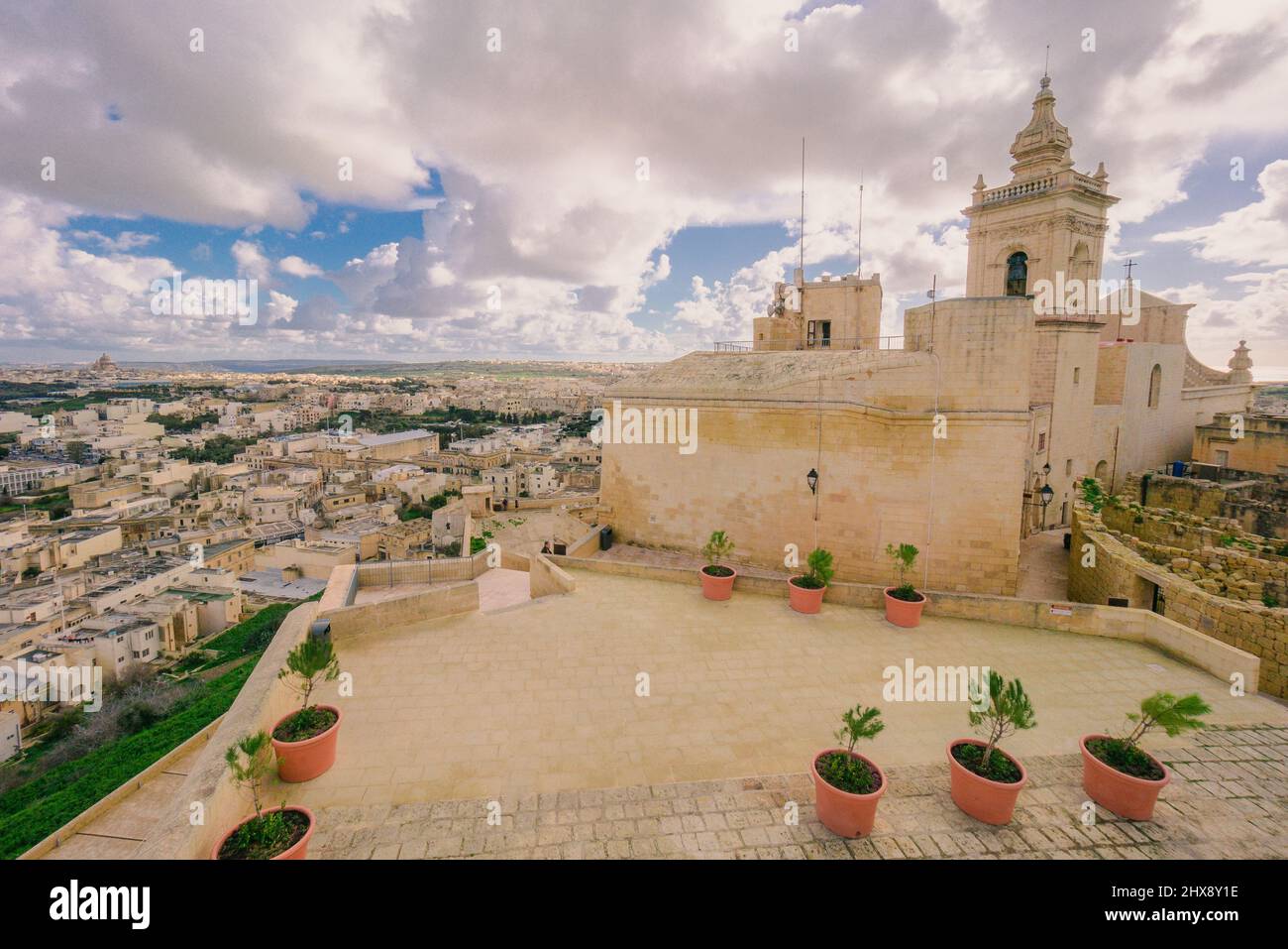Gozo, view of the Citadel - Capital City. Victoria city, Malta Stock ...