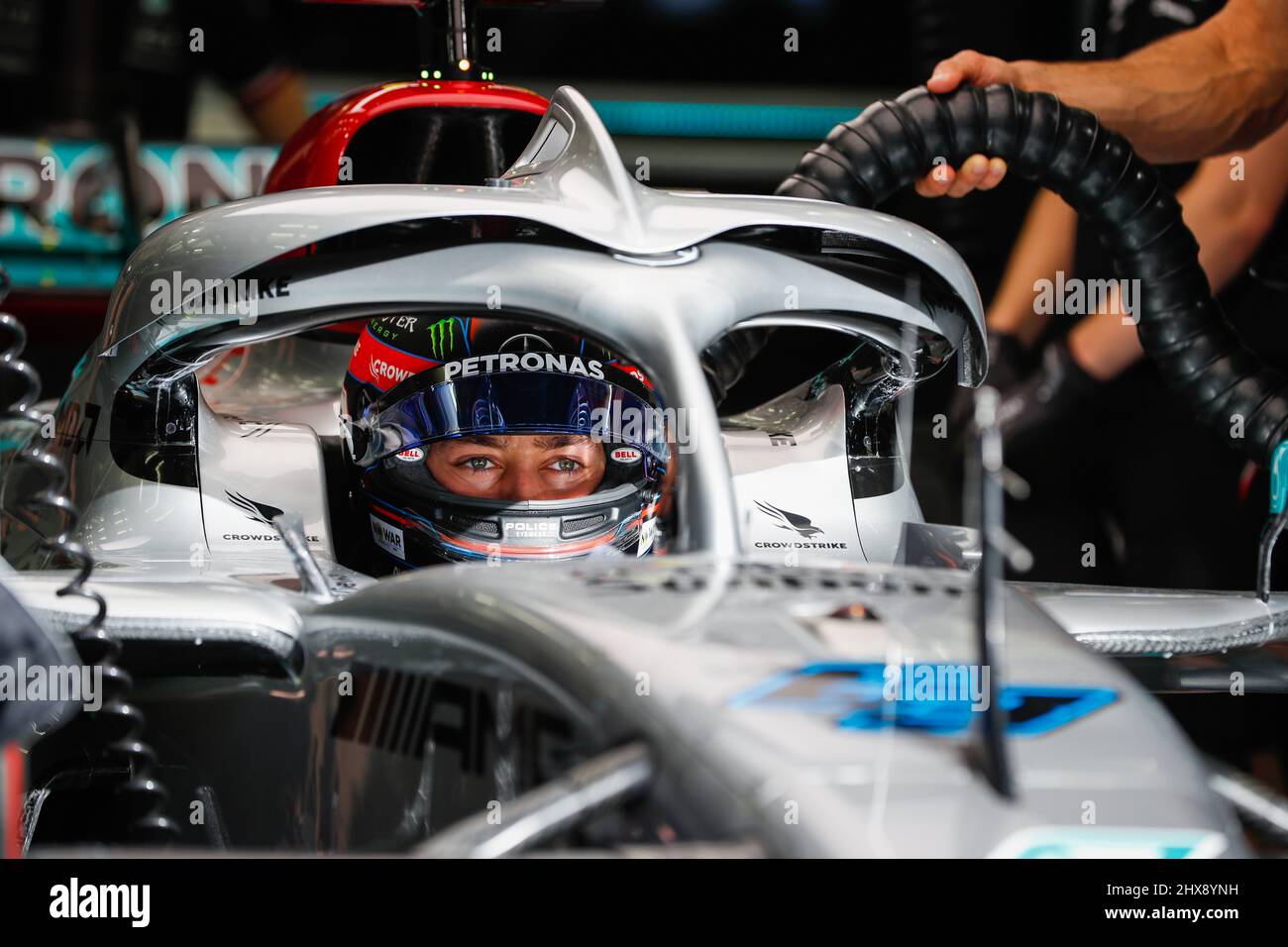 Bahrain, UAE. 10th Mar, 2022. RUSSELL George (gbr), Mercedes AMG F1 ...