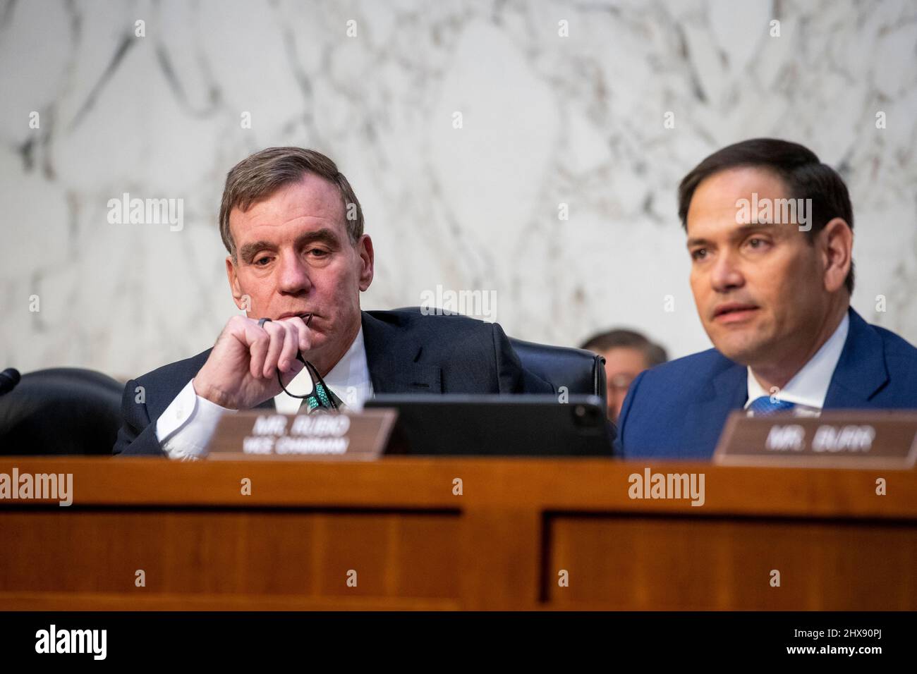 Washington DC, USA. 10th Mar, 2022. United States Senator Mark Warner ...