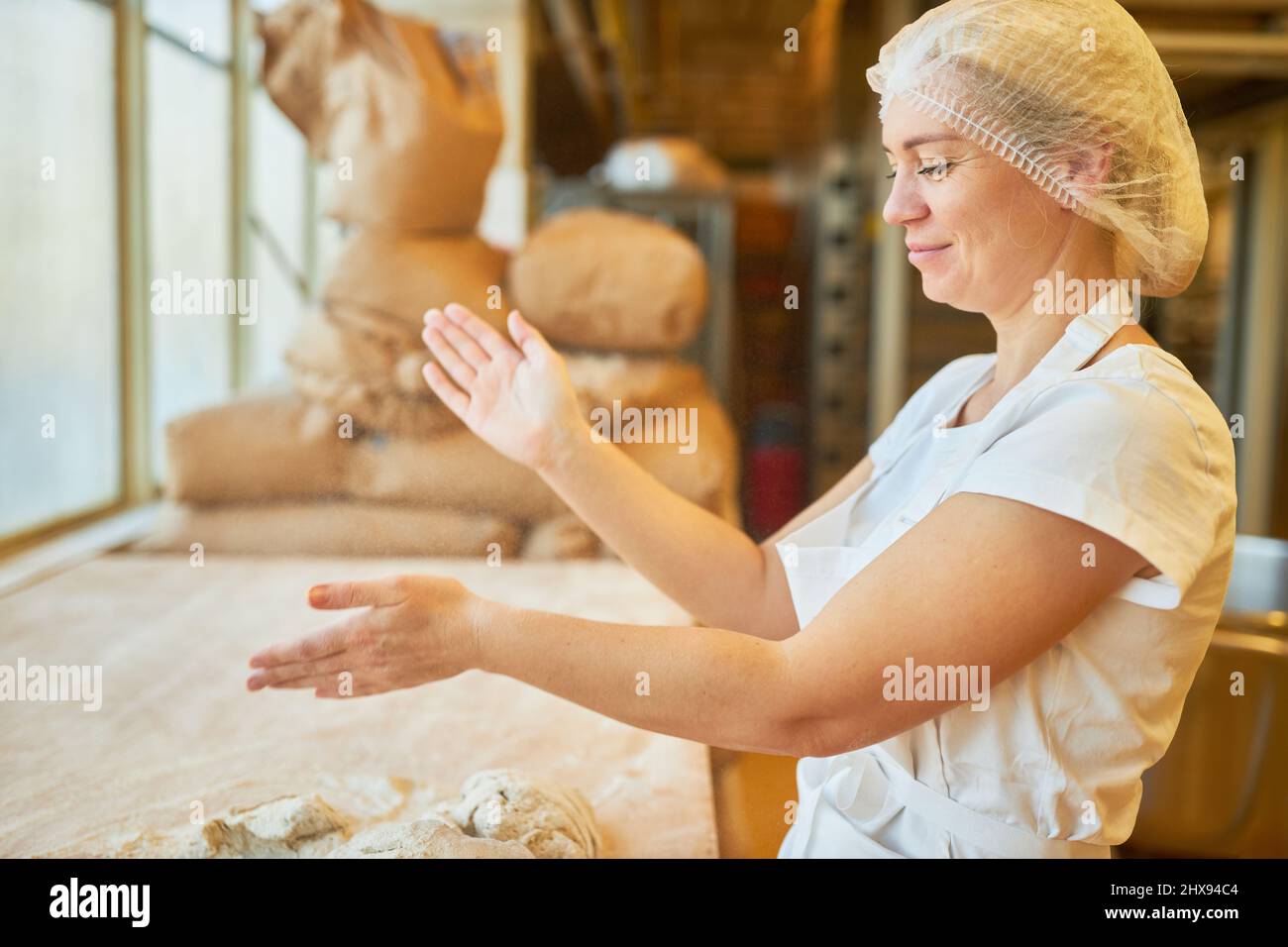 Bakery dough hands hi-res stock photography and images - Alamy