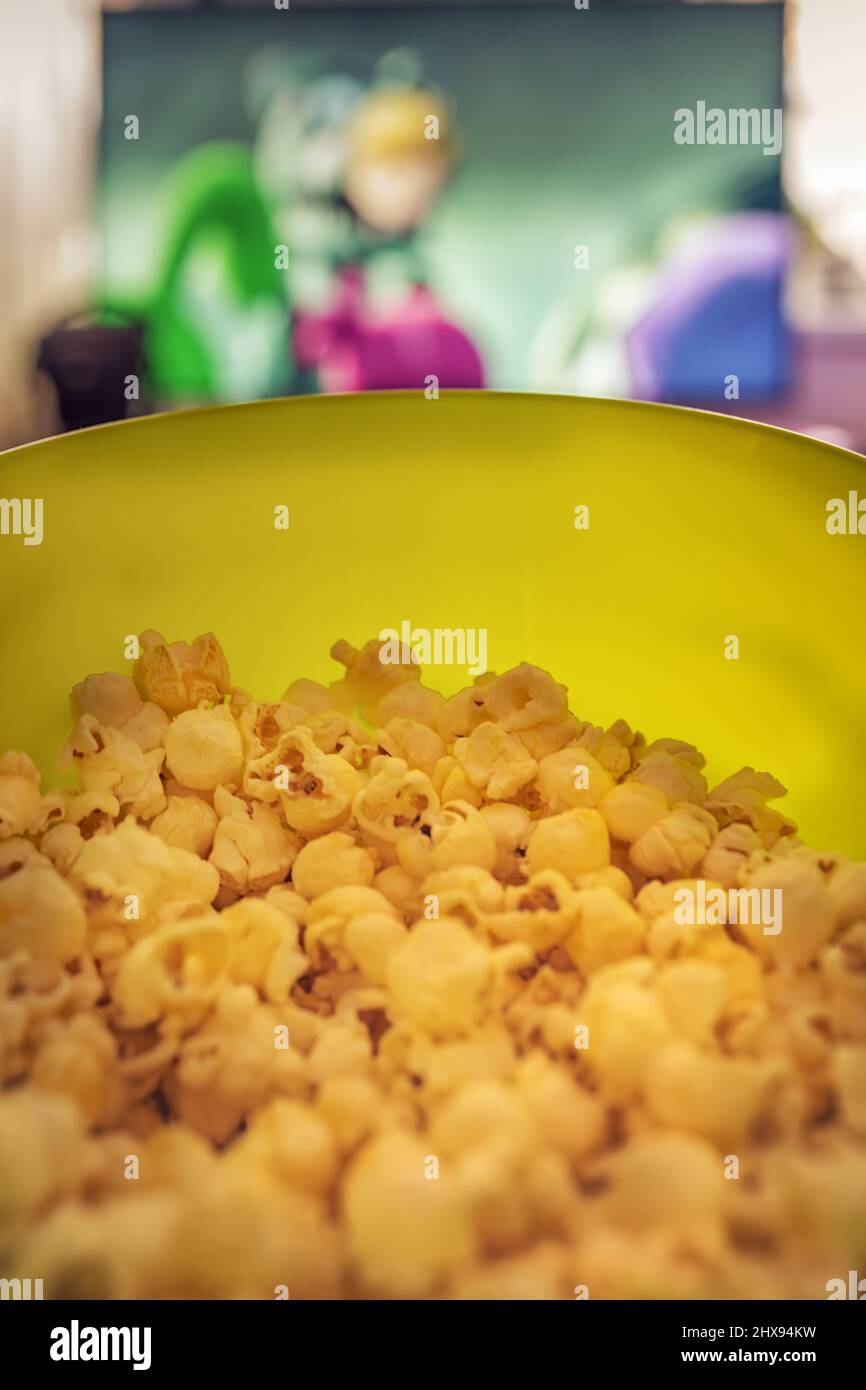 Popcorn top view hi-res stock photography and images - Alamy
