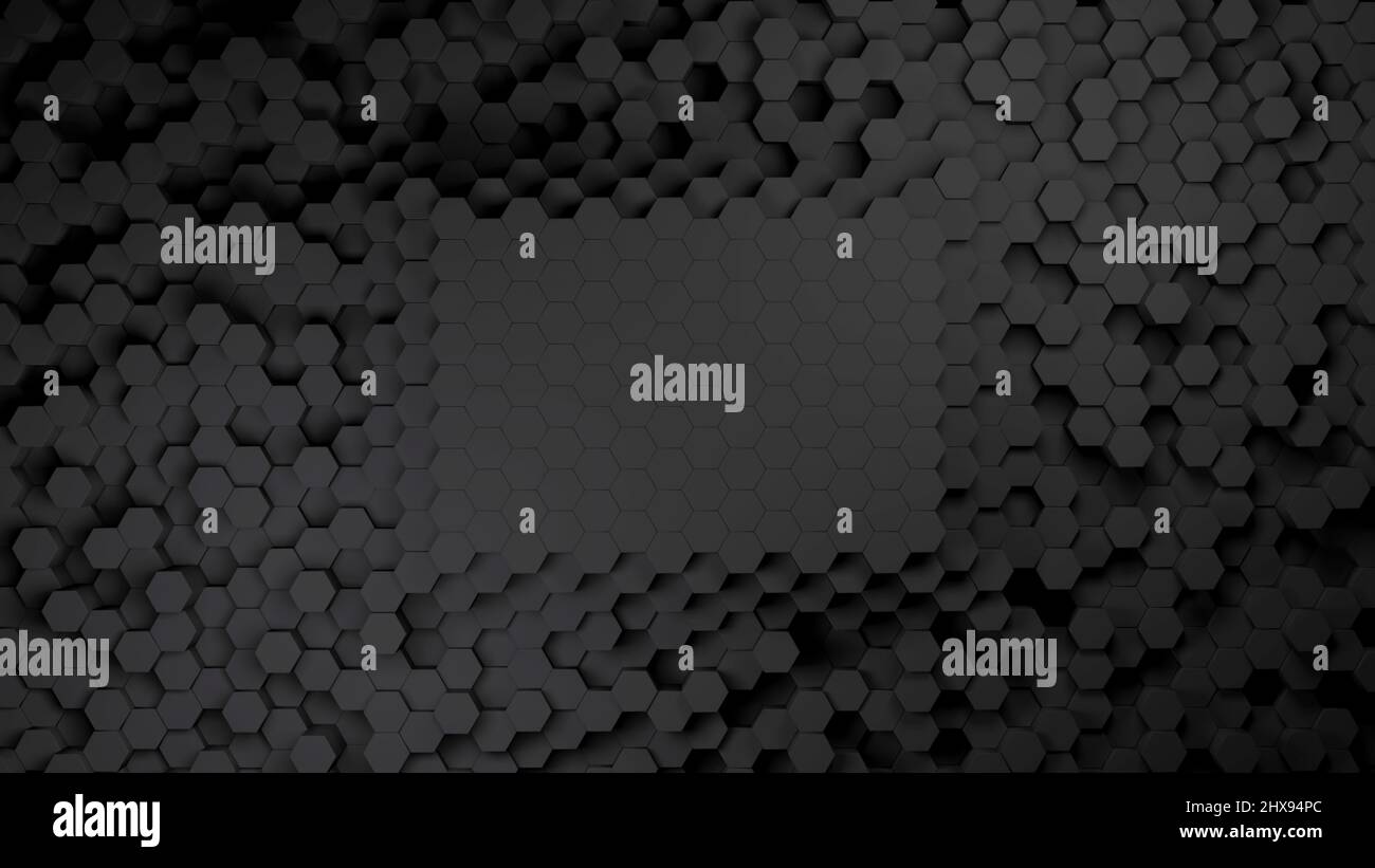 3d hexagon abstract background. Colored grid honeycomb texture digital ...