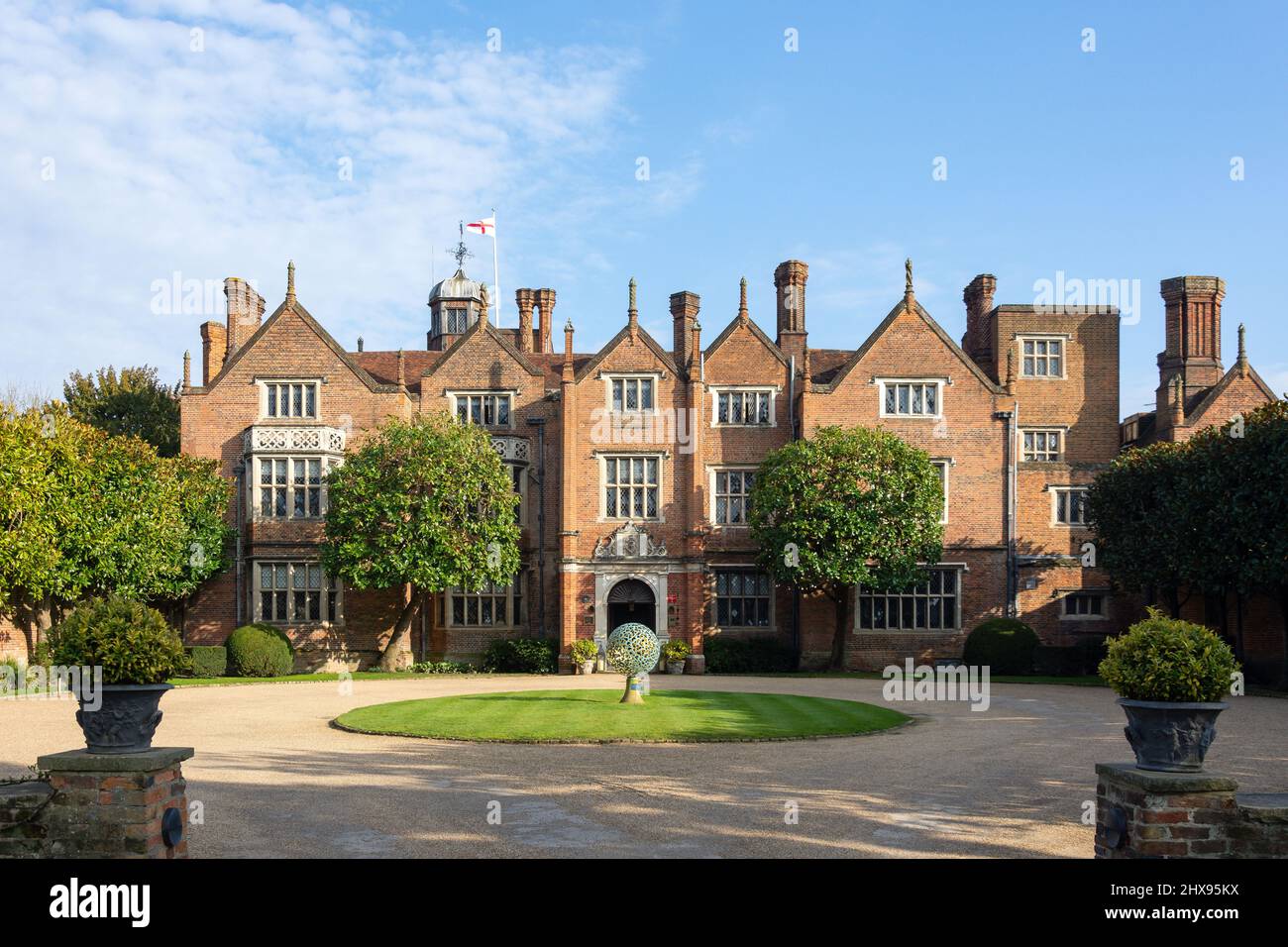 Entrance to 15th century Great Fosters Hotel, Stroude Road, Egham ...